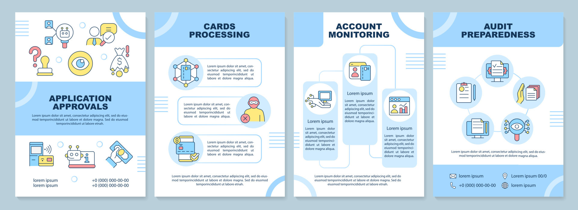 Banking Automation Functions Brochure Template Autonomous Solutions Leaflet Design With Linear