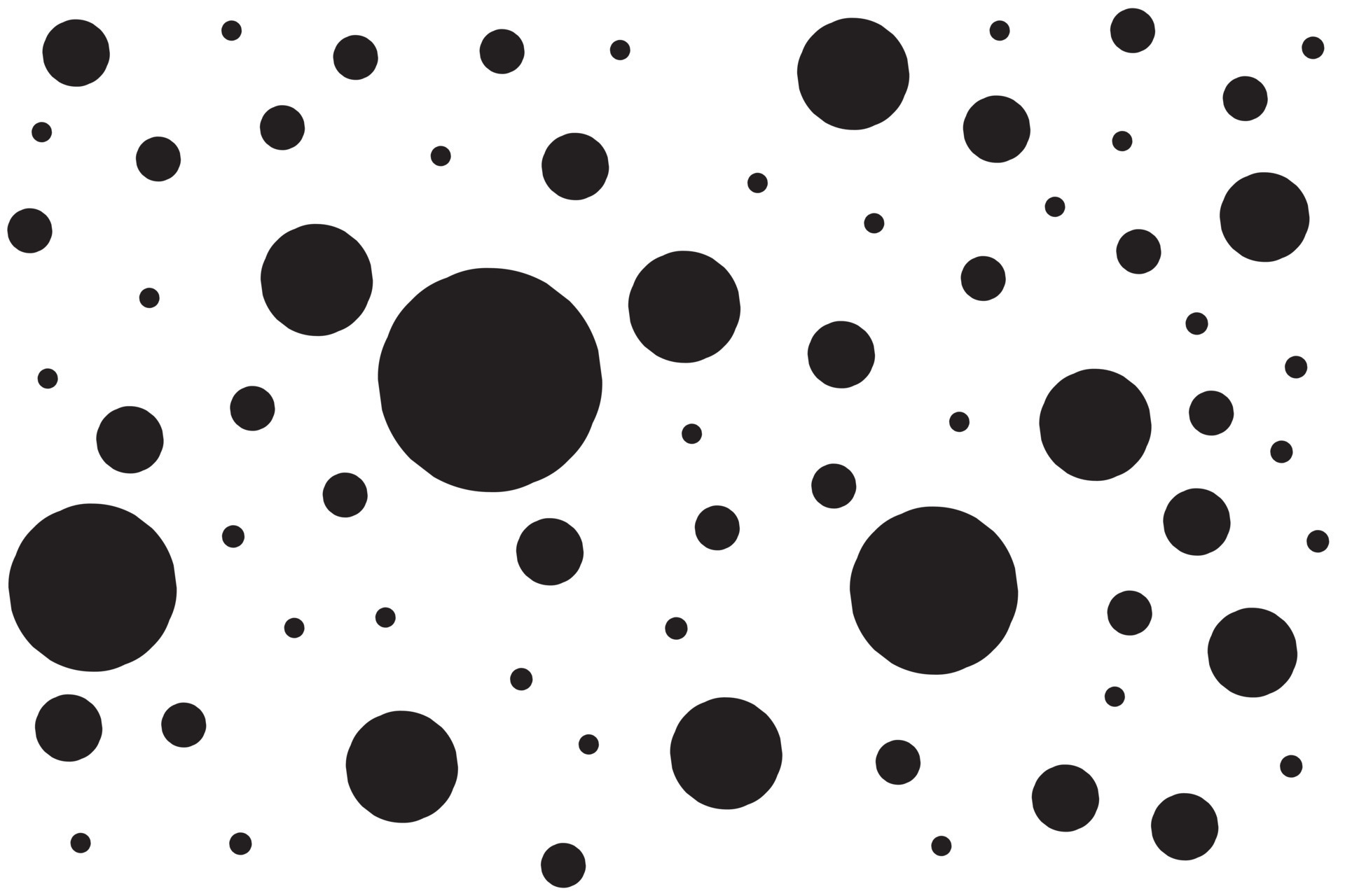 Abstract illustration pattern of various sizes of dots for background ...