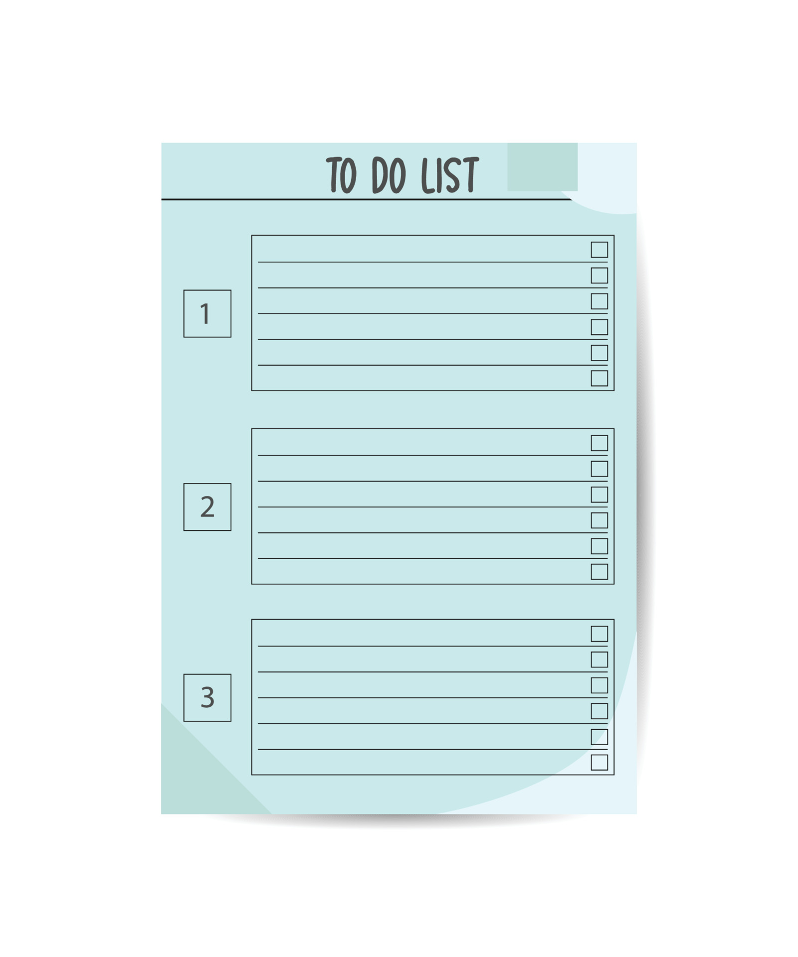 To do list with blue background. Can be used for weekly or daily ...