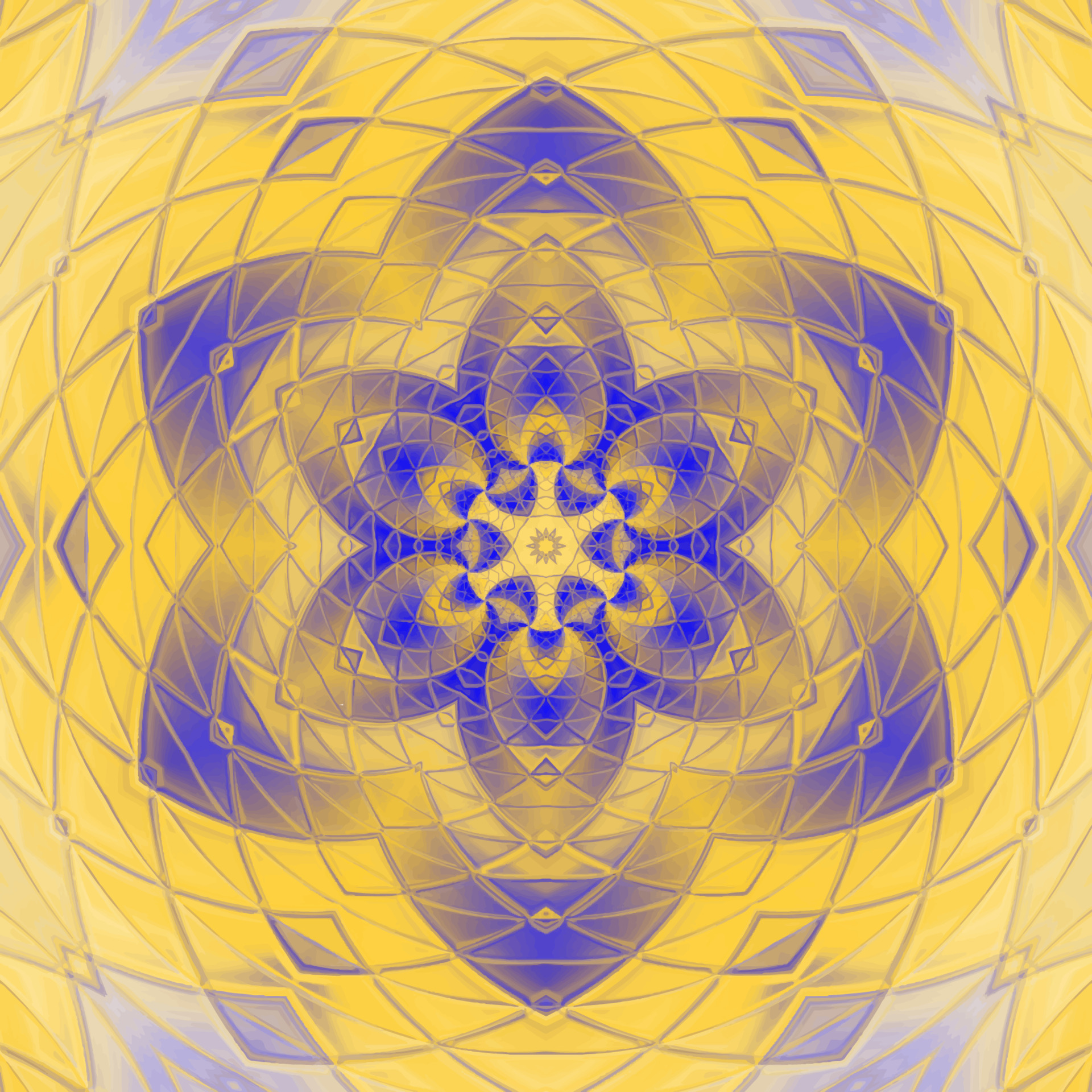 Geometric Design Mosaic Of A Vector Kaleidoscope Abstract Mosaic