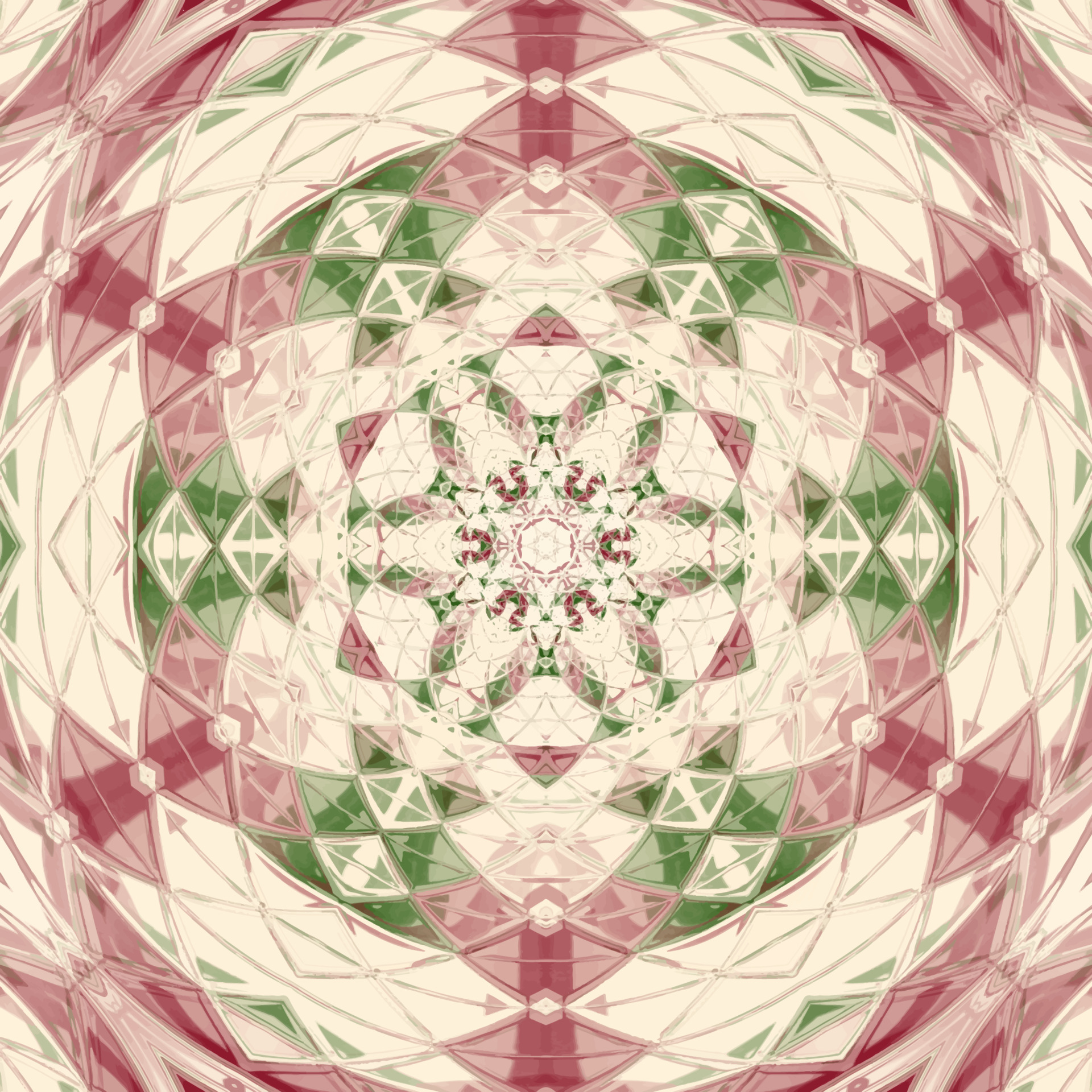 Geometric Design Mosaic Of A Vector Kaleidoscope Abstract Mosaic
