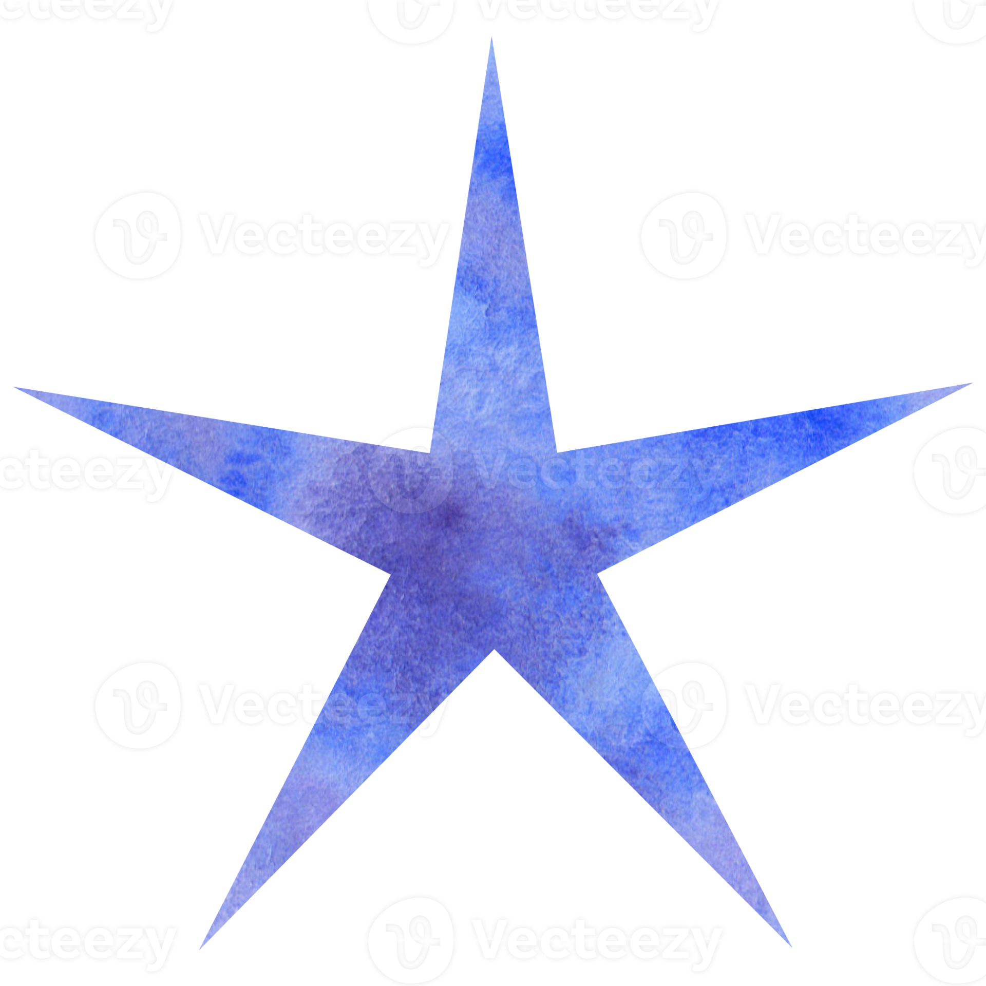 Blue watercolor star. Celestial element, space, sky. Transparent PNG clipart 11618650 PNG