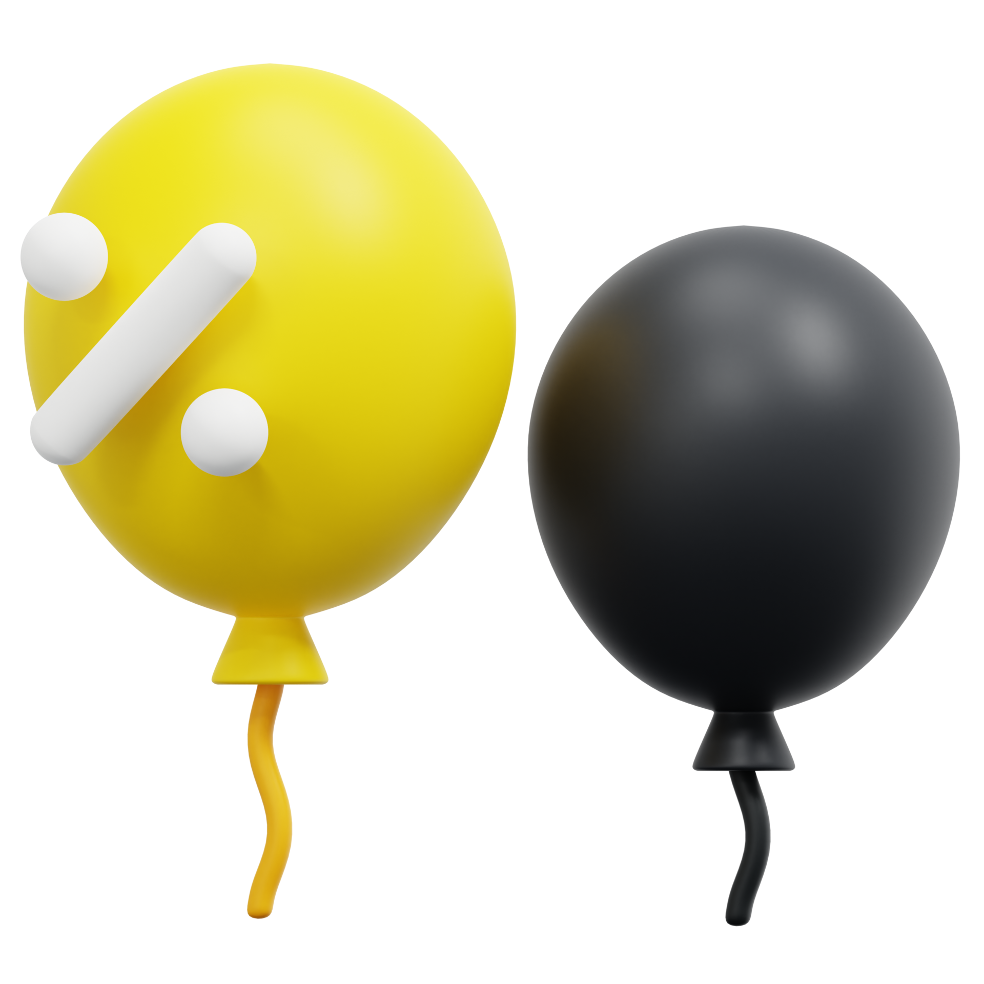 Discount Balloons 3d Render Icon Illustration 11618798 Png