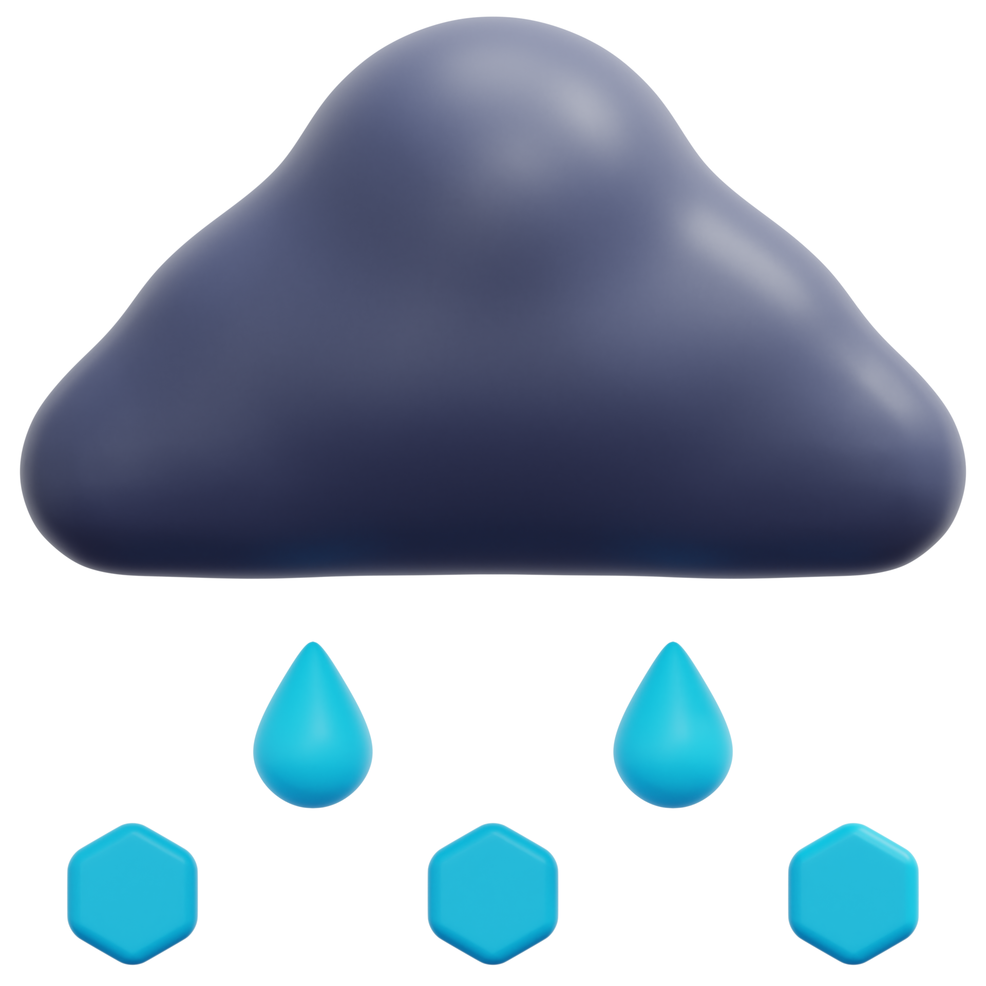 Sleet 3d Render Icon Illustration 11619295 Png