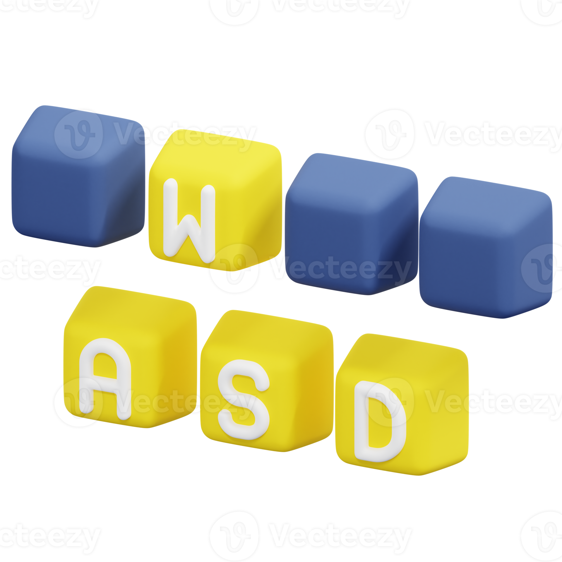 keyboard key 3d render icon illustration 11619502 PNG