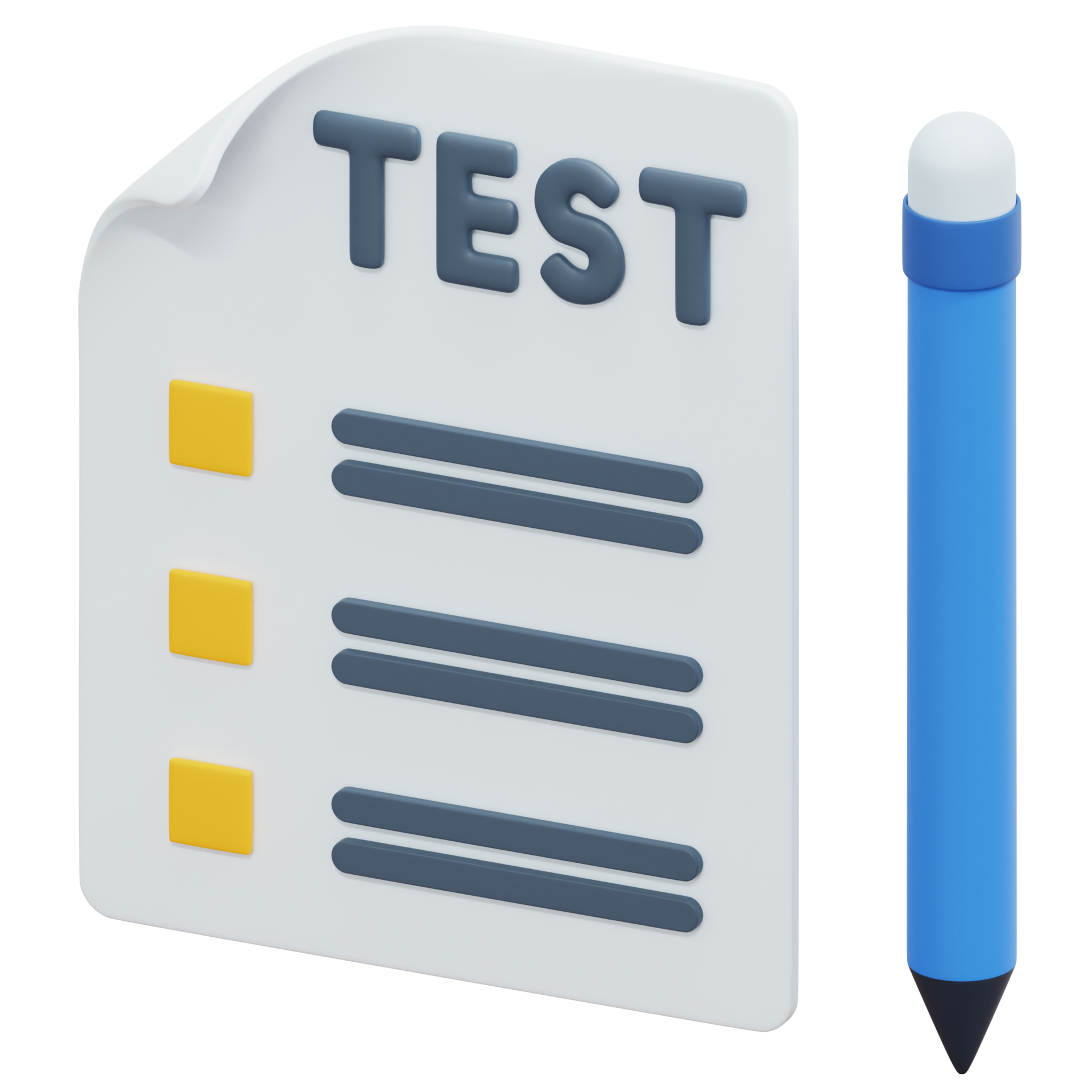 Test 3d Render Icon Illustration 11620104 Png
