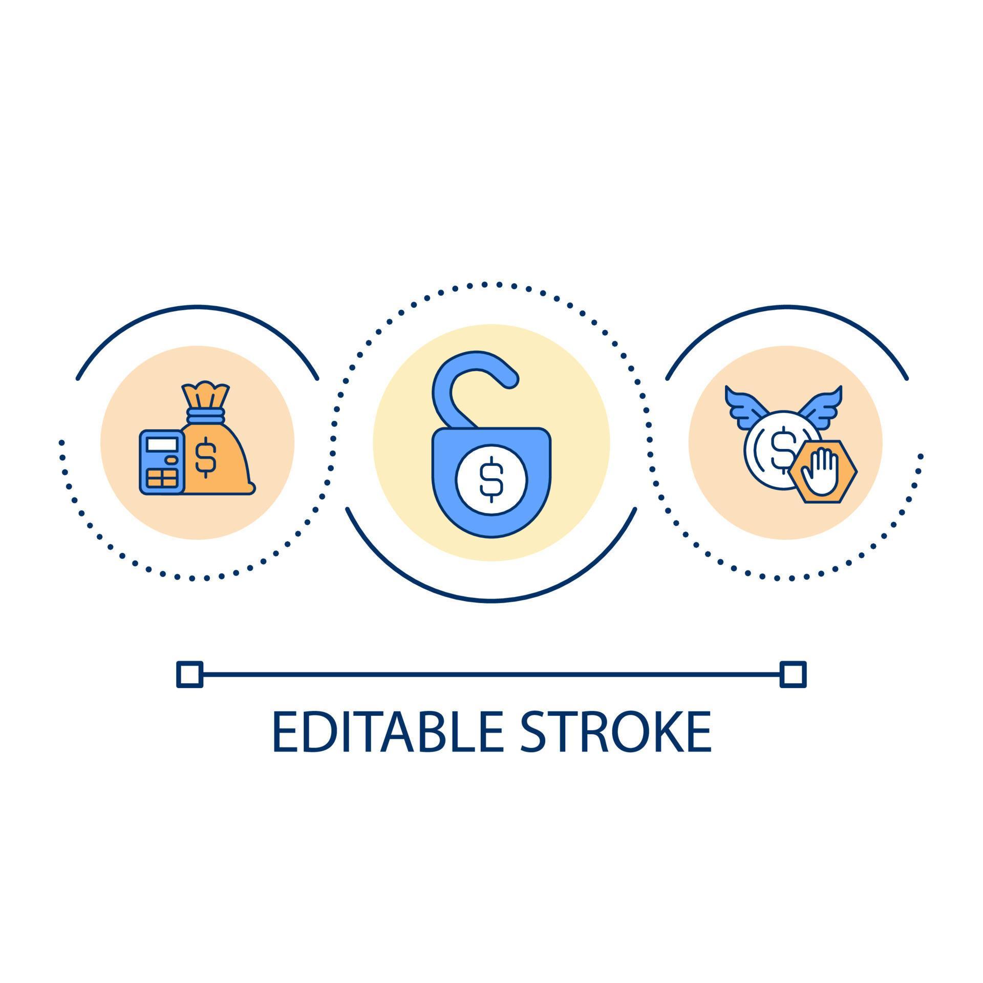 Financial Management Loop Concept Icon Control Expenses And Incomes
