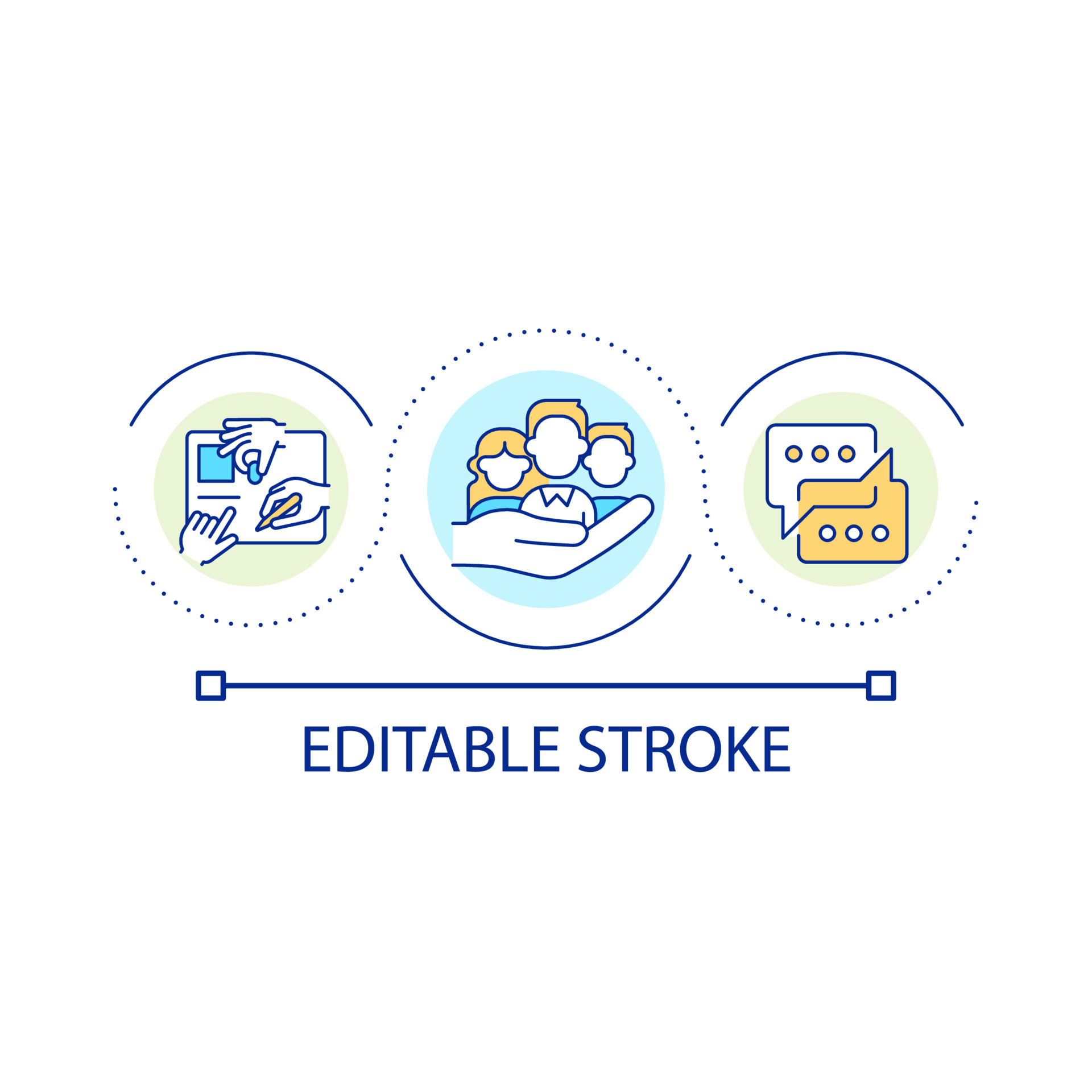 Effective Communication In Team Loop Concept Icon Teamwork And Business Project Cooperation