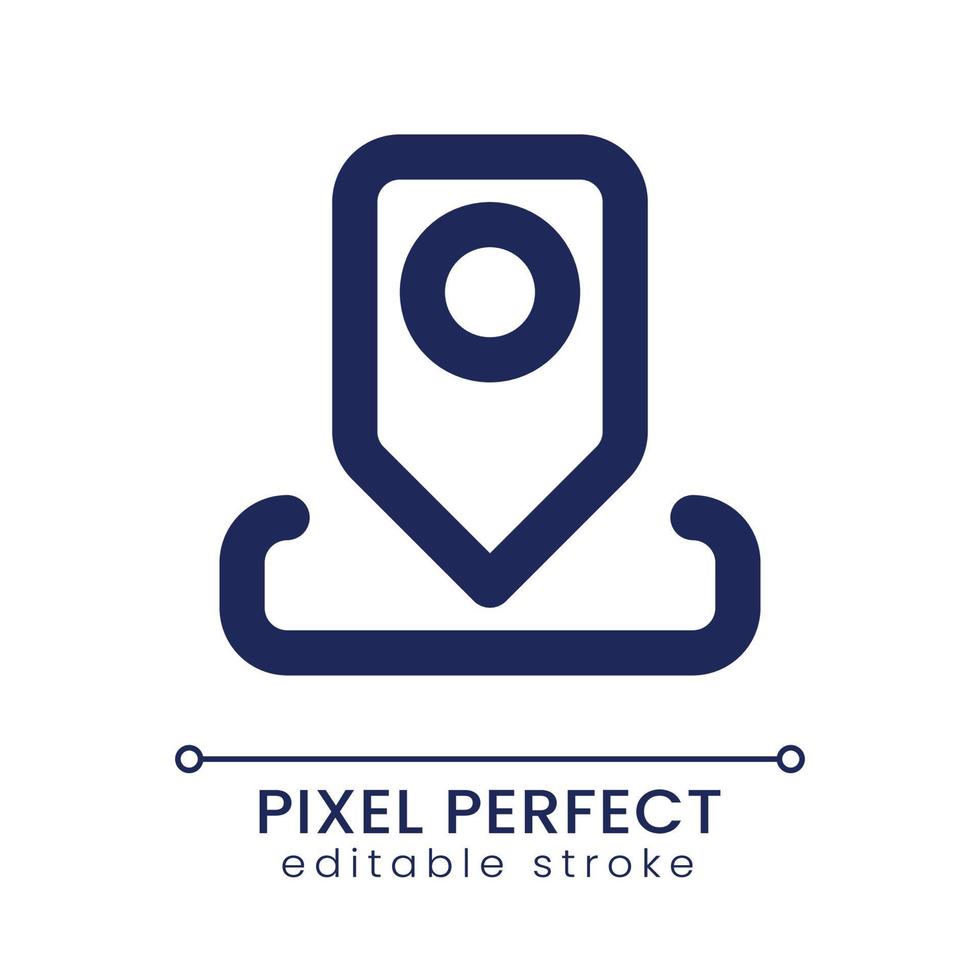 Location Pin Pixel Perfect Linear Ui Icon Share Your Position Send Geolocation Messenger Gui