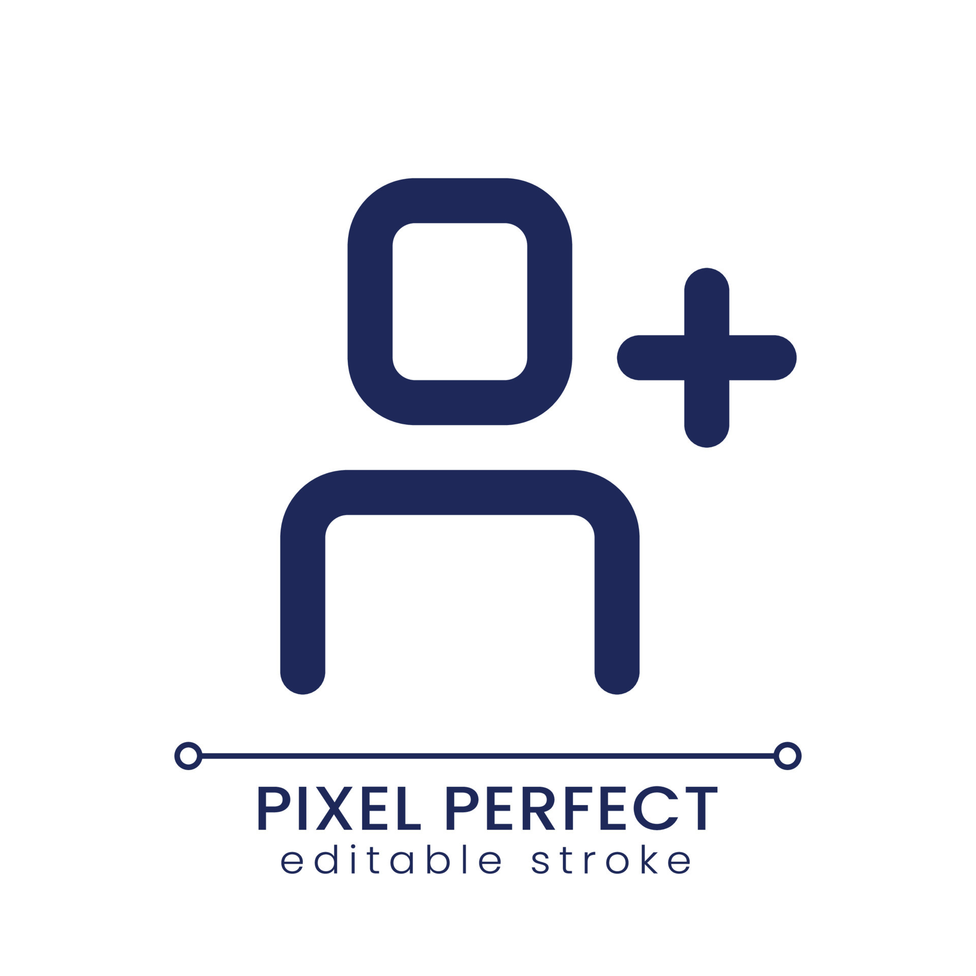 Add User Pixel Perfect Linear Ui Icon Social Network Friendship Online Communication Gui Ux