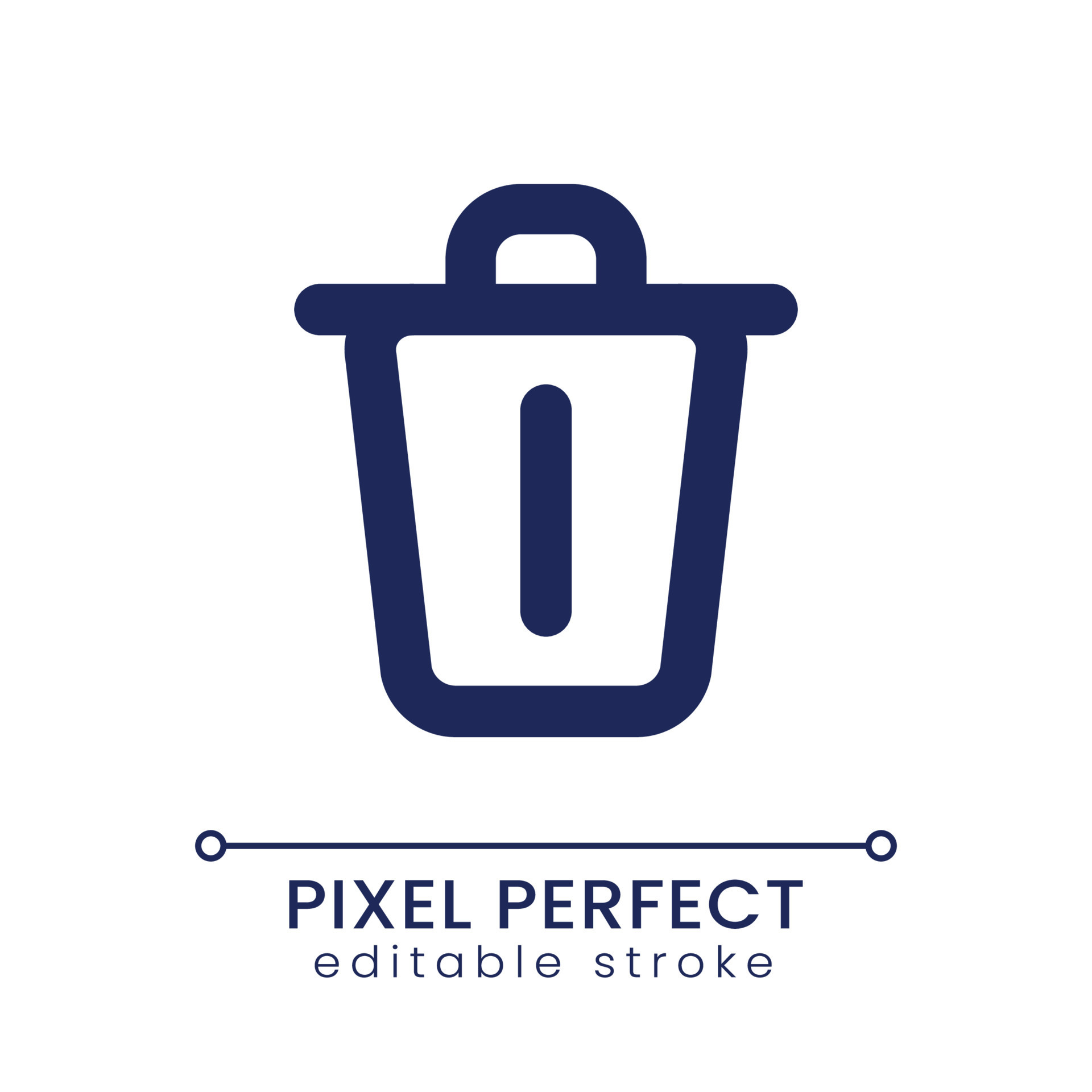 Delete pixel perfect linear ui icon. Remove digital file and document ...