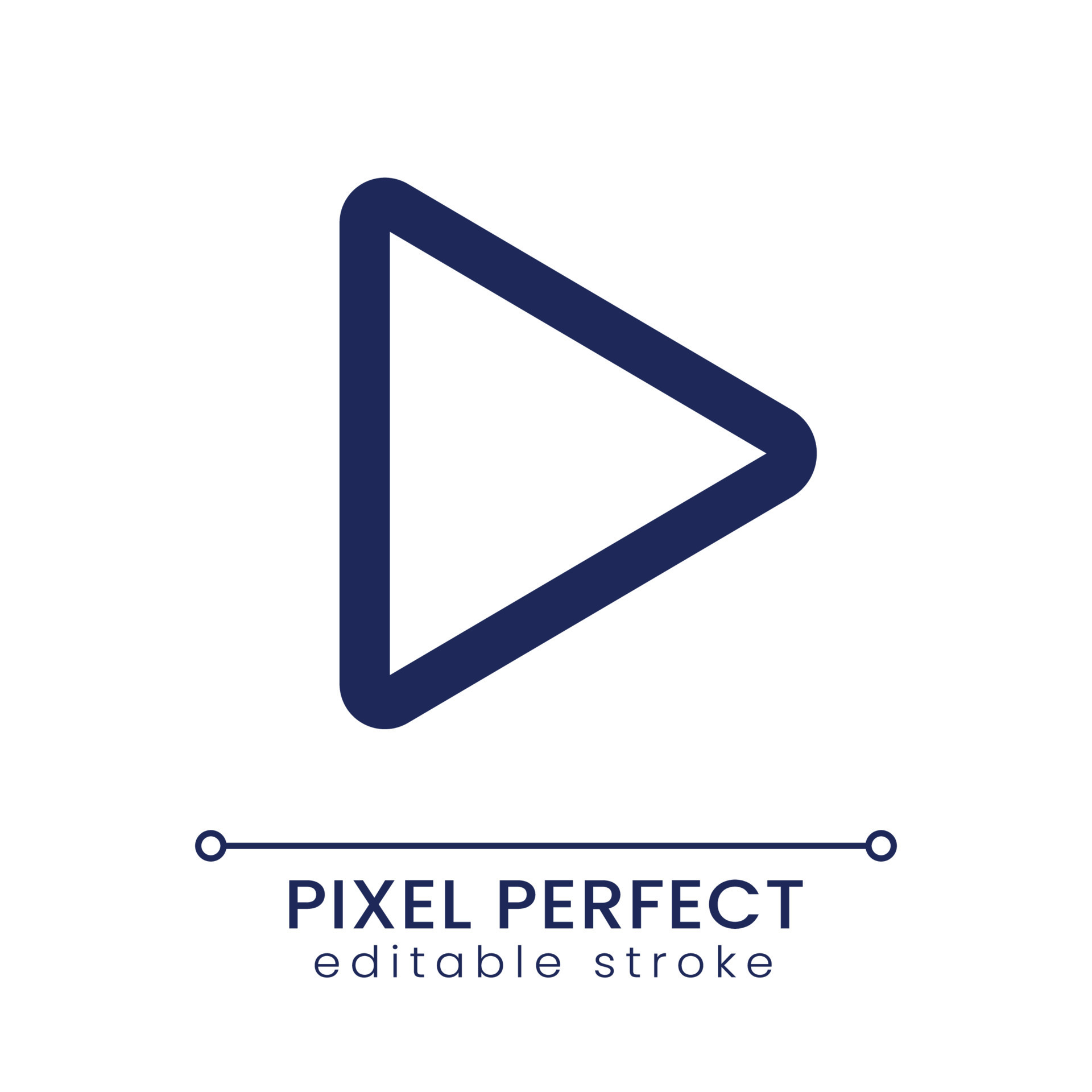 Play Pixel Perfect Linear Ui Icon Multimedia Player Control Start Music And Video Playing Gui