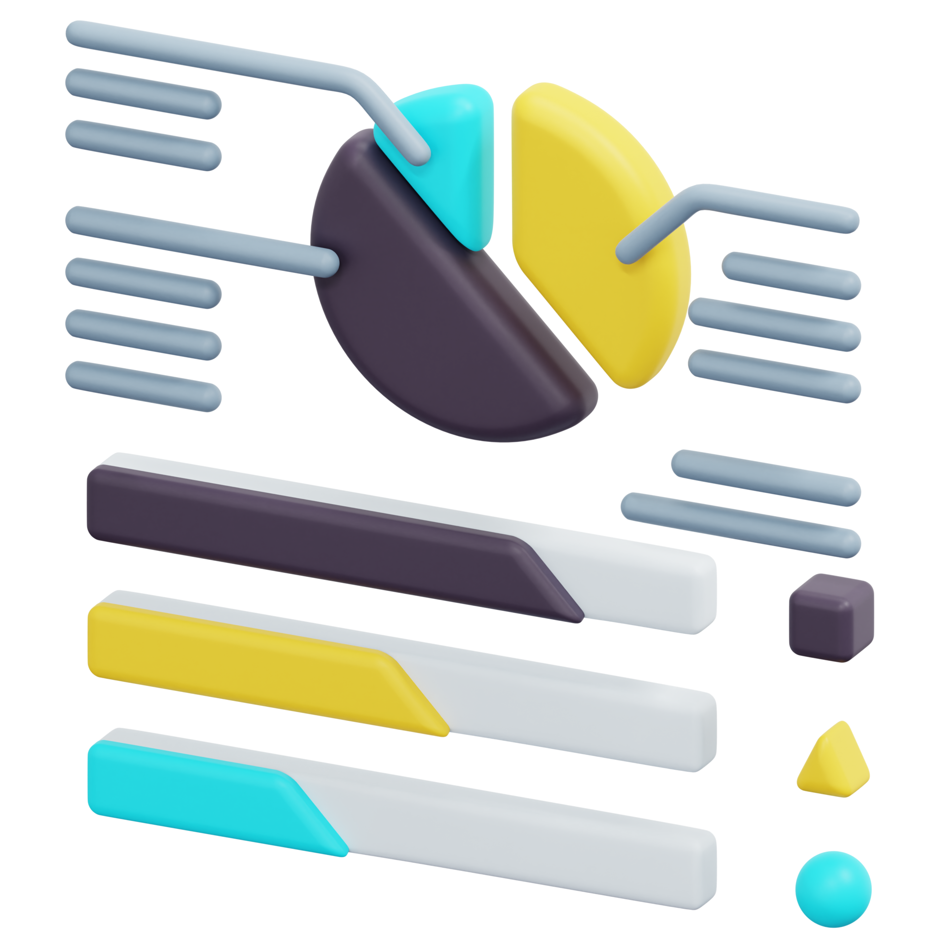 Statistics 3d Render Icon Illustration 11629070 Png