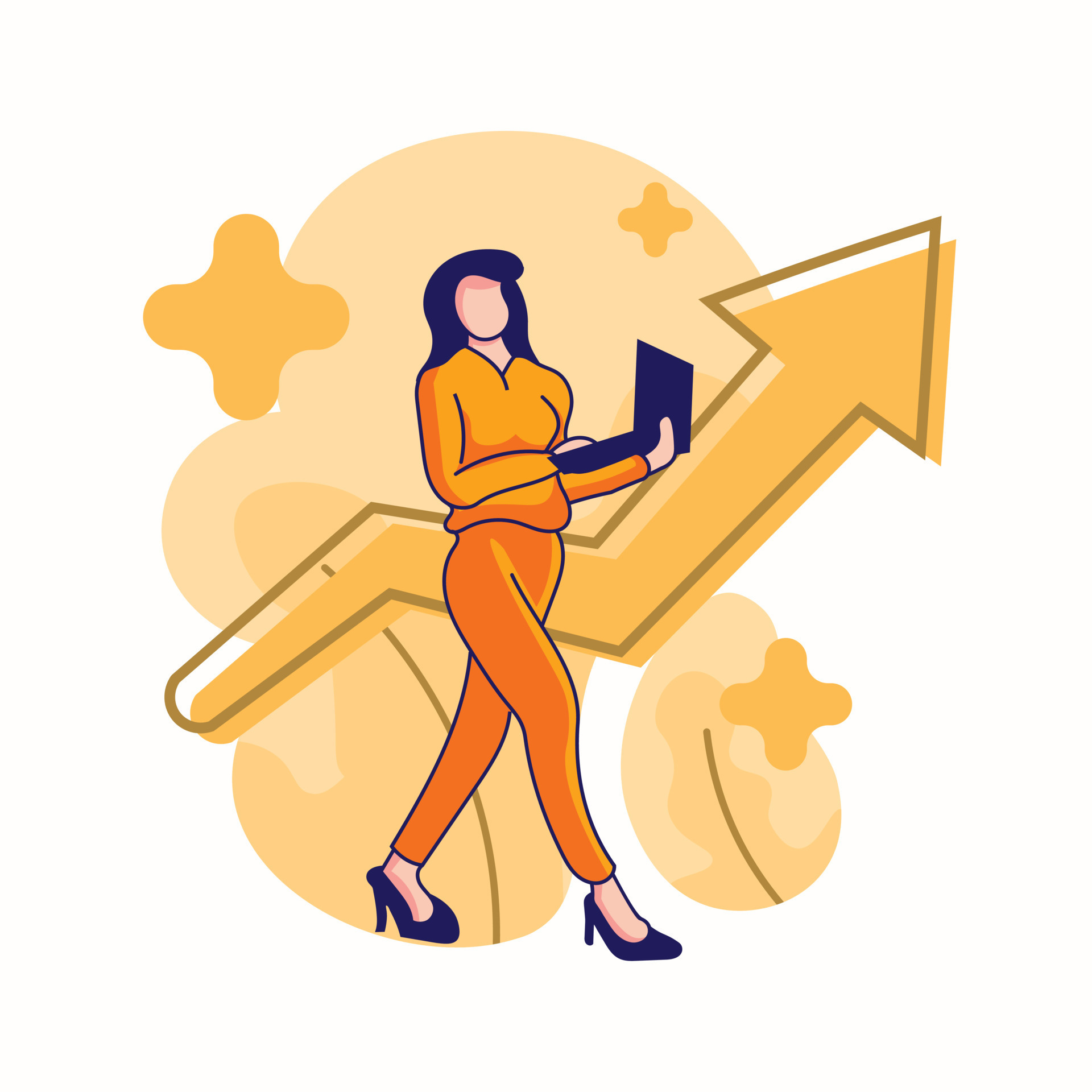 Female Boss Move Vector Illustration 11631684 Vector Art at Vecteezy