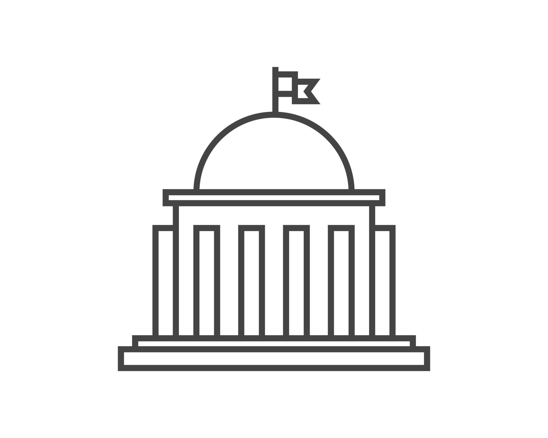 Government Icon Vector Building Construction Symbol Architecture Residental Design Classic