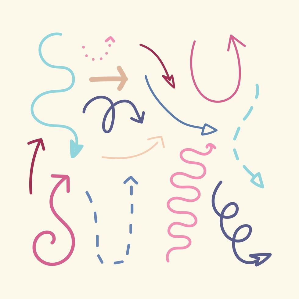 Colorful Set of Arrows 11635194 Vector Art at Vecteezy