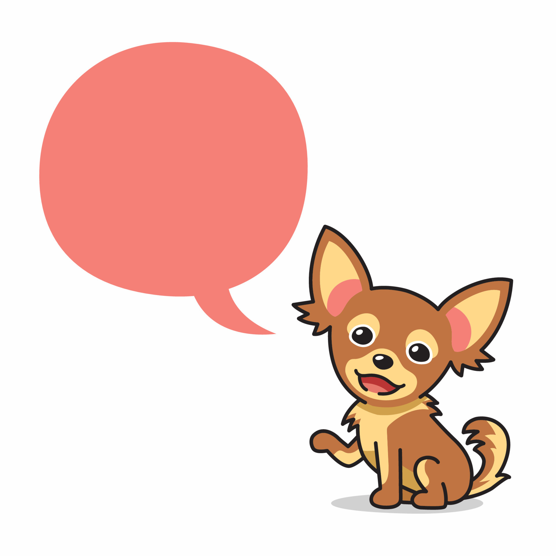 Cartoon character chihuahua dog with speech bubble 11639006 Vector Art ... Cartoon character chihuahua dog with speech bubble 11639006 Vector Art ...