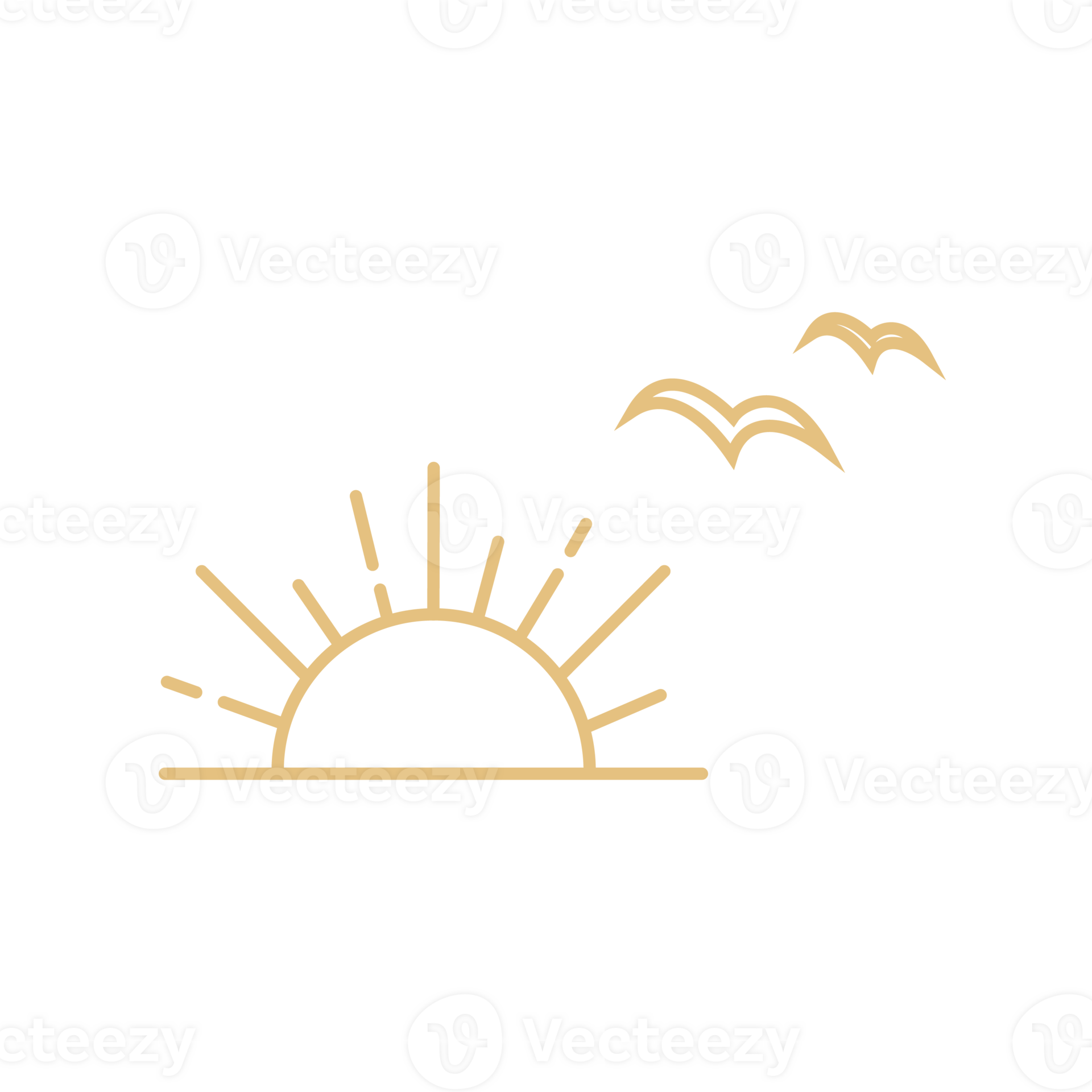 Free Sunset logo in boho vintage style, illustration of sun in line art ... Free Sunset logo in boho vintage style, illustration of sun in line art ...