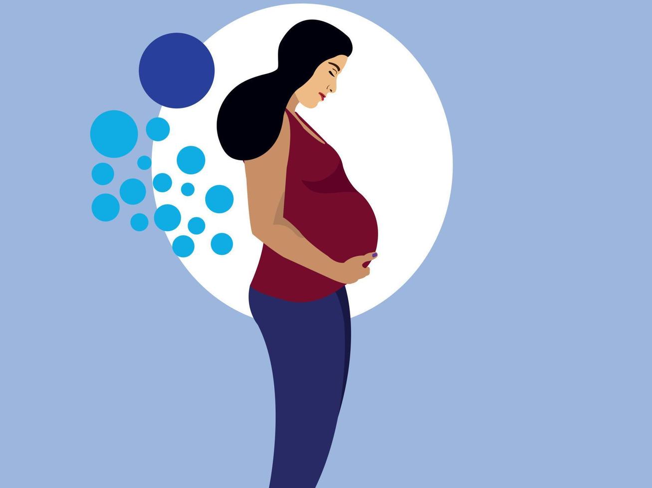 Pregnancys Women Flat Vector Illustration 11645047 Vector Art At Vecteezy