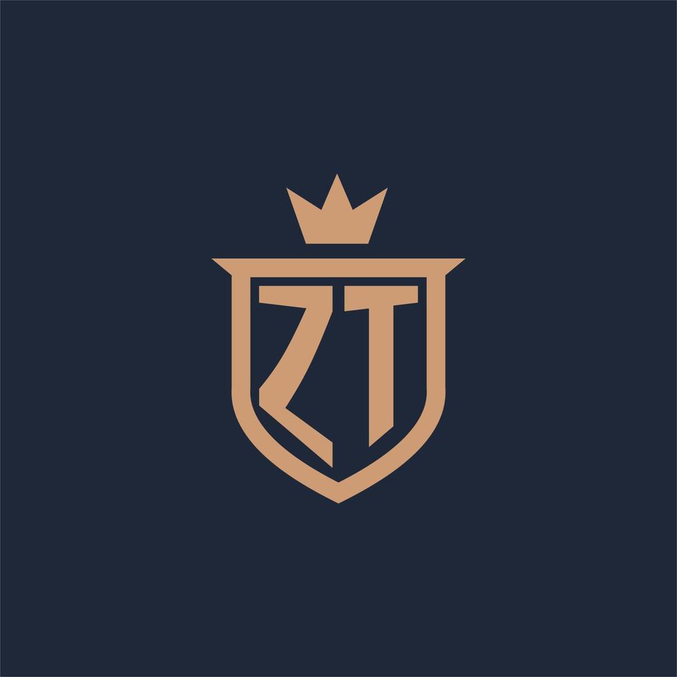ZT monogram initial logo with shield and crown style 11649906 Vector ... ZT monogram initial logo with shield and crown style 11649906 Vector ...