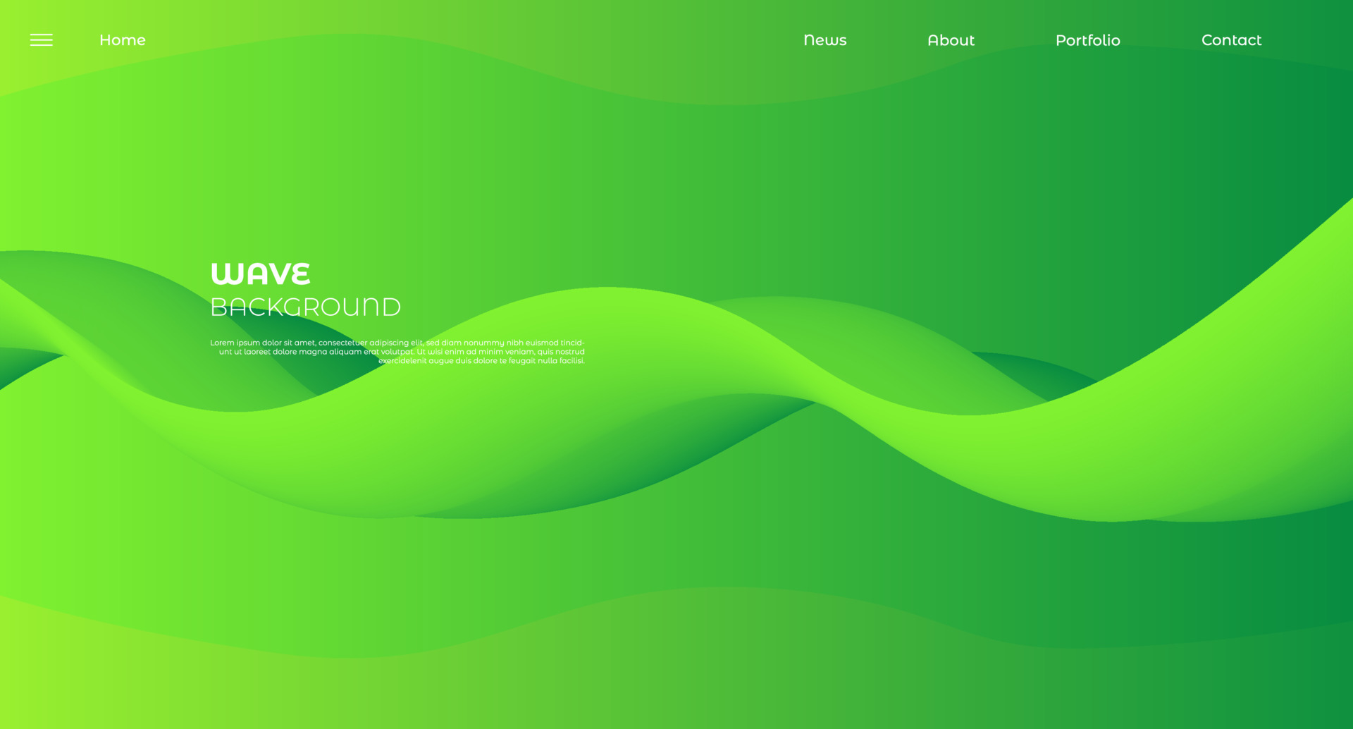 Abstract Green Wave Background Trendy Poster With Gradient 3d Flow