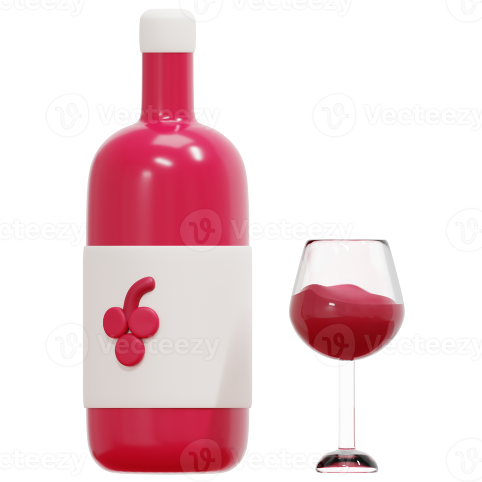 ilustración de icono de render 3d de vino 11651822 PNG ilustración de icono de render 3d de vino 11651822 PNG