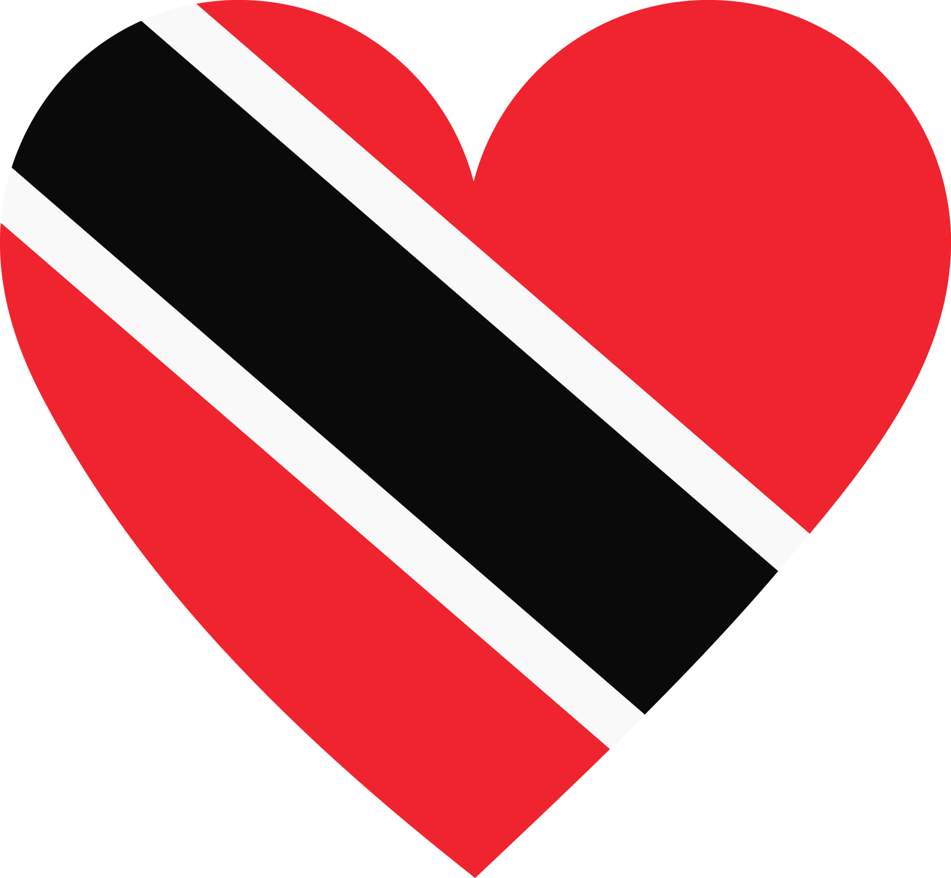 Trinidad And Tobago Flag In The Shape Of A Heart 11659088 Png