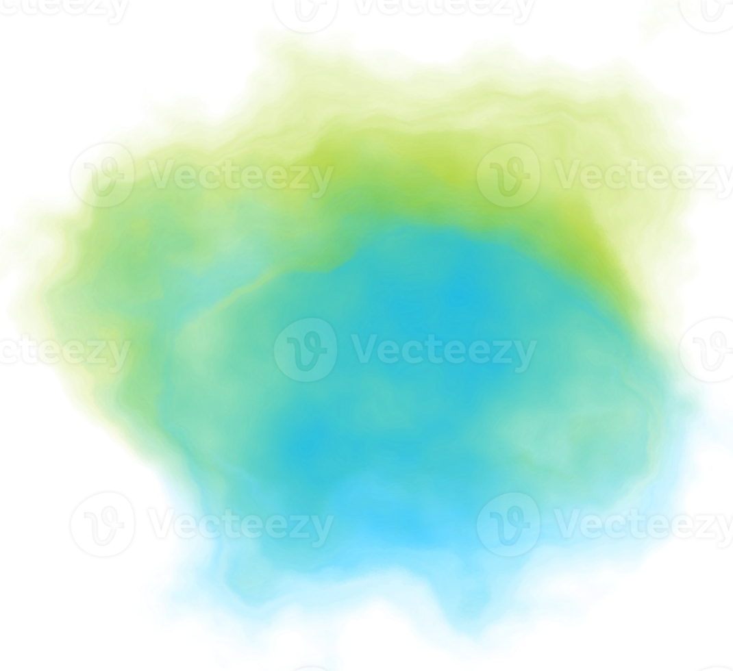 green and blue watercolor splash. 11660182 PNG