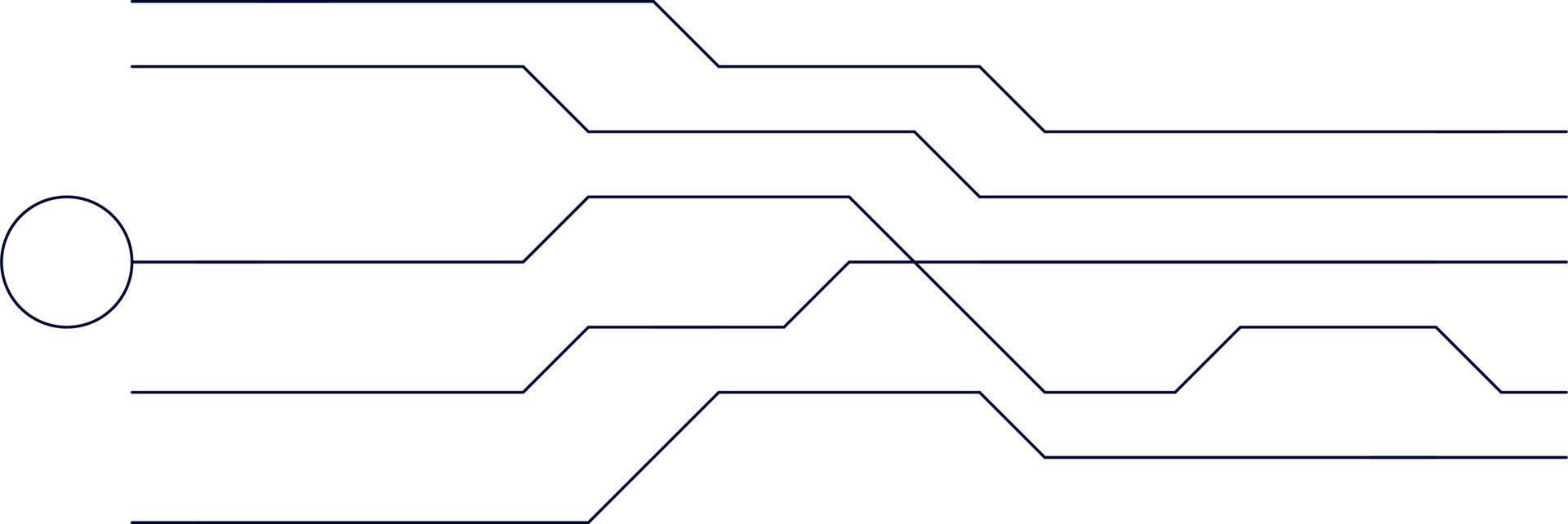 Tech Line Decorative Design Element Vector Illustration. Isolated on ...