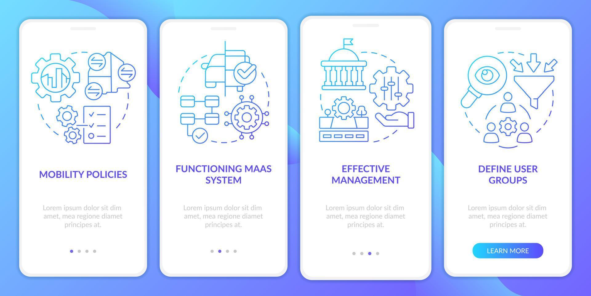 Maas Introduction Components Blue Gradient Onboarding Mobile App Screen Data Walkthrough 4