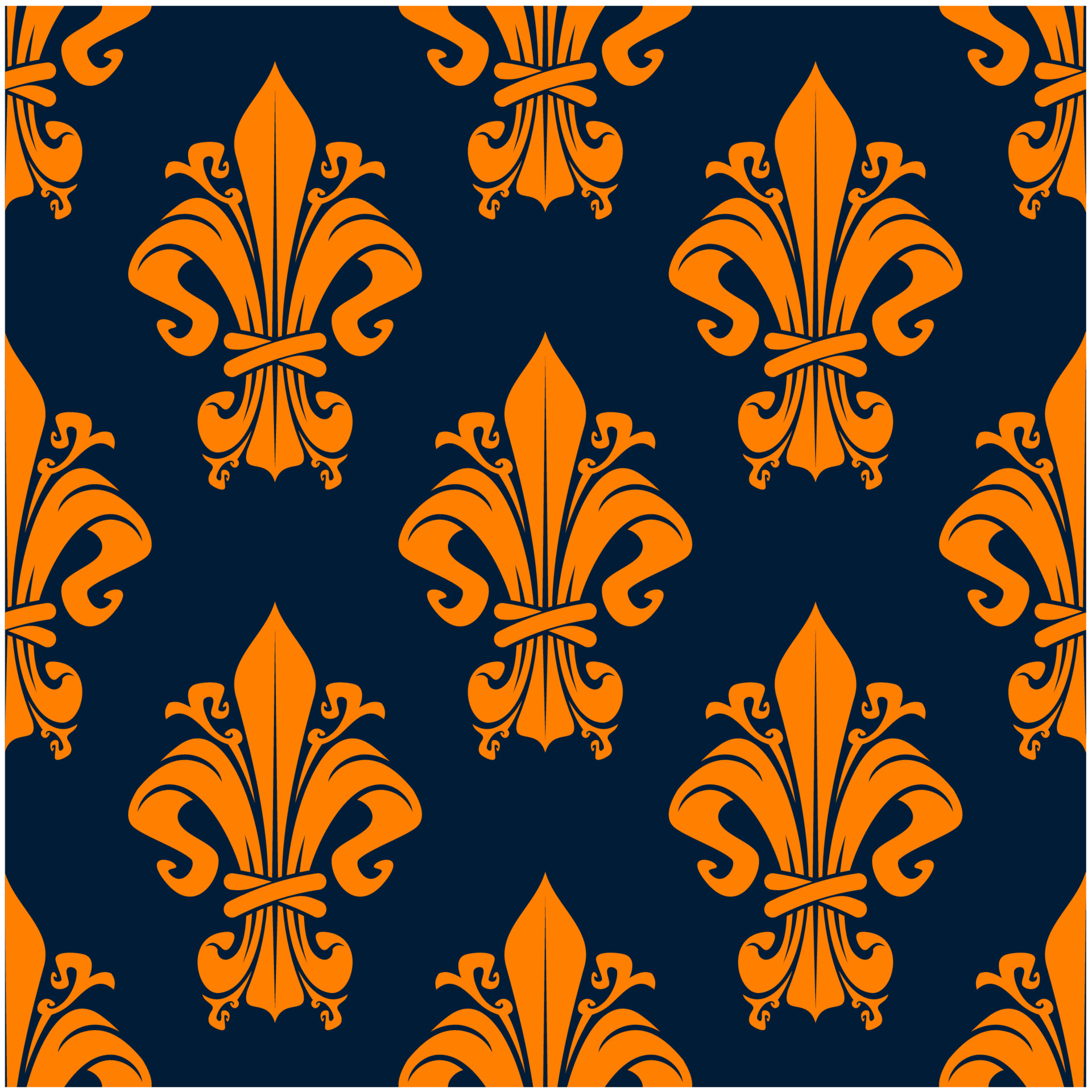 Medieval floral seamless pattern with fleur-de-lis 11661952 Vector Art ...