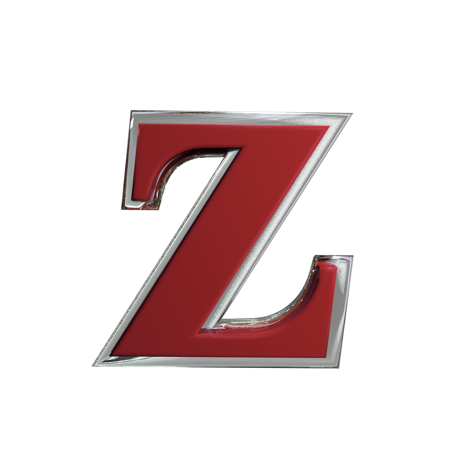 Letter Z 3D Render mental red color 11662547 PNG Letter Z 3D Render mental red color 11662547 PNG