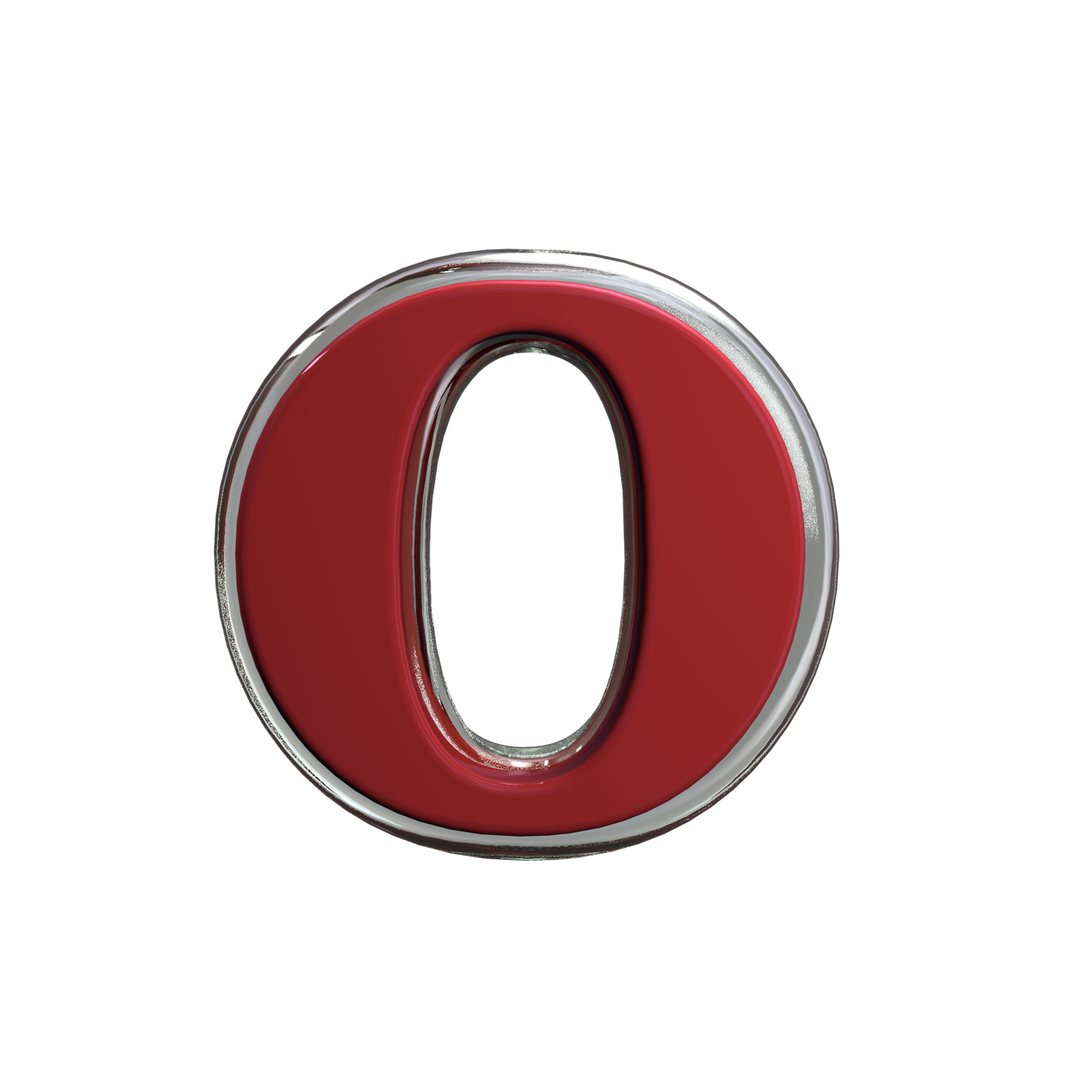 Letter O 3D Render mental red color 11662551 PNG Letter O 3D Render mental red color 11662551 PNG