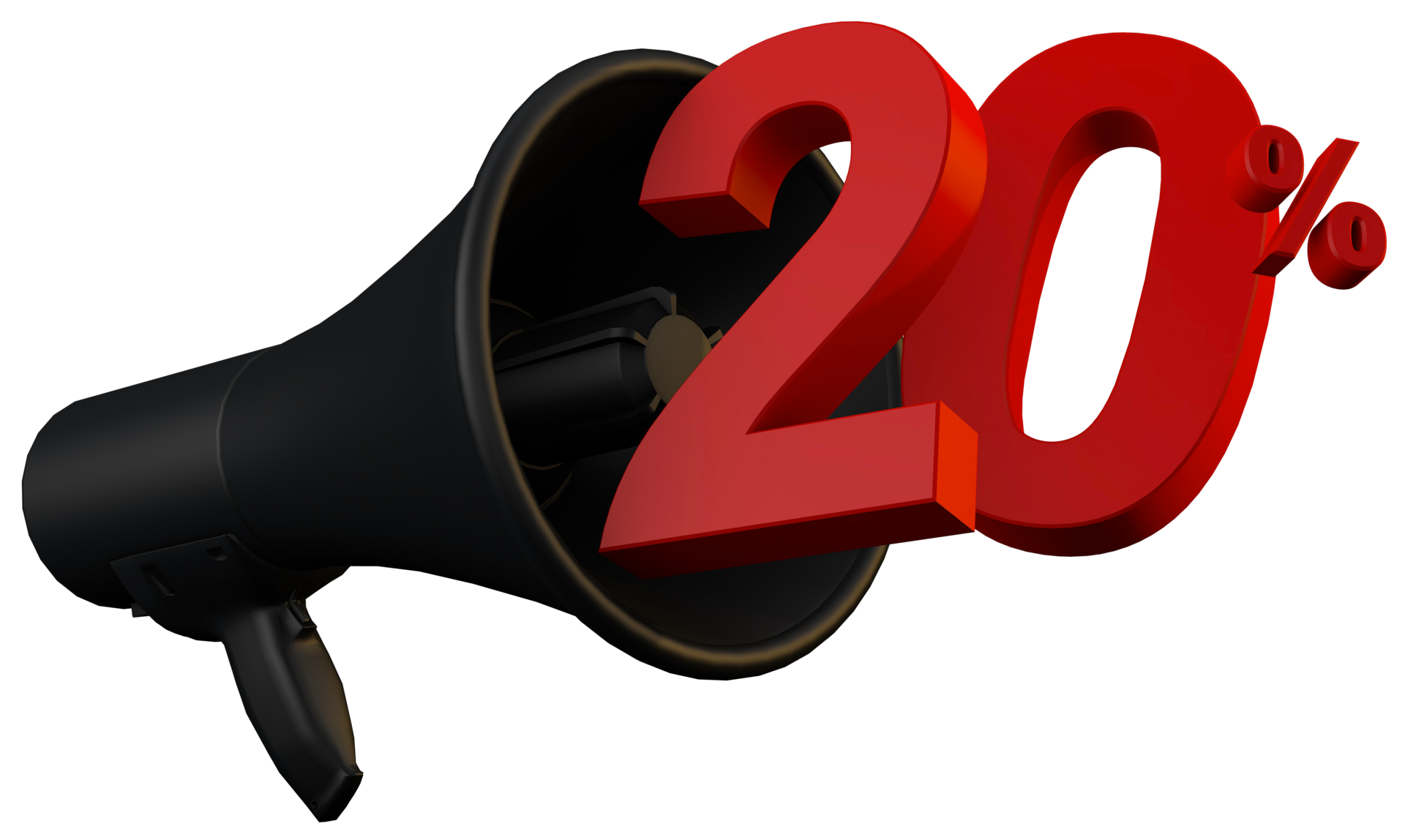 Black Megaphone Promotion 20 Percent Off A 3D Black Friday Sale Concept black-megaphone-promotion-20-percent-off-a-3d-black-friday-sale-concept
