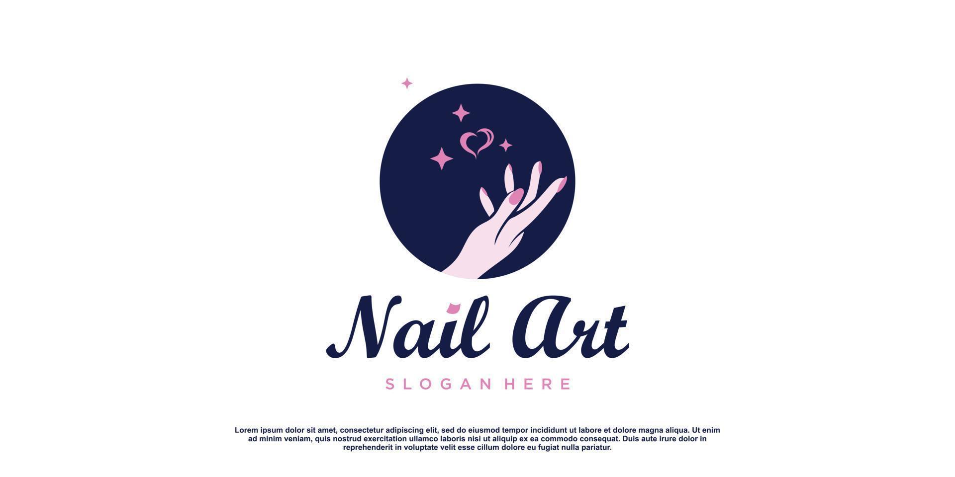 Beauty nail logo design vector with creative unique style Premium ... Beauty nail logo design vector with creative unique style Premium ...