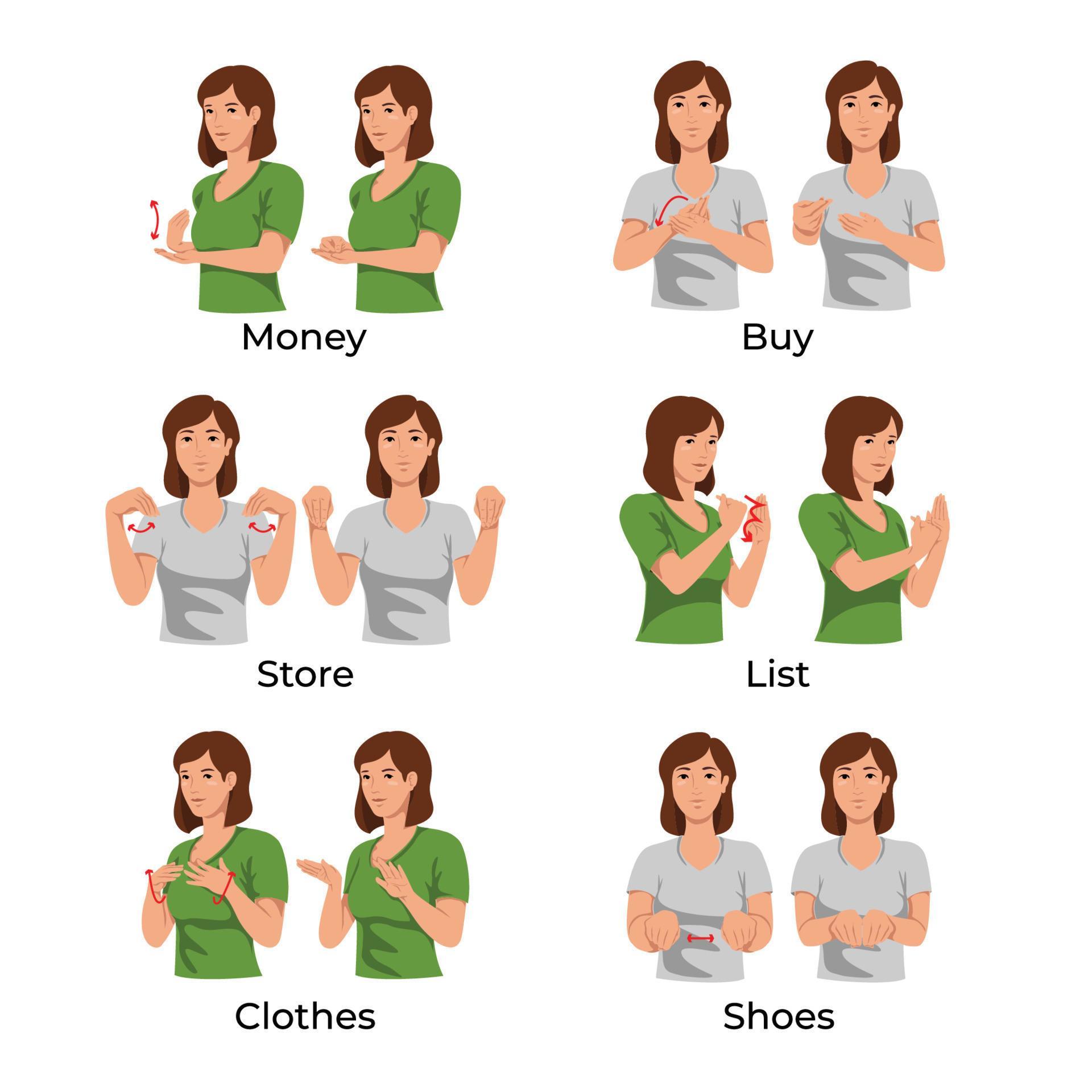 Shopping Sign Language 11671944 Vector Art at Vecteezy
