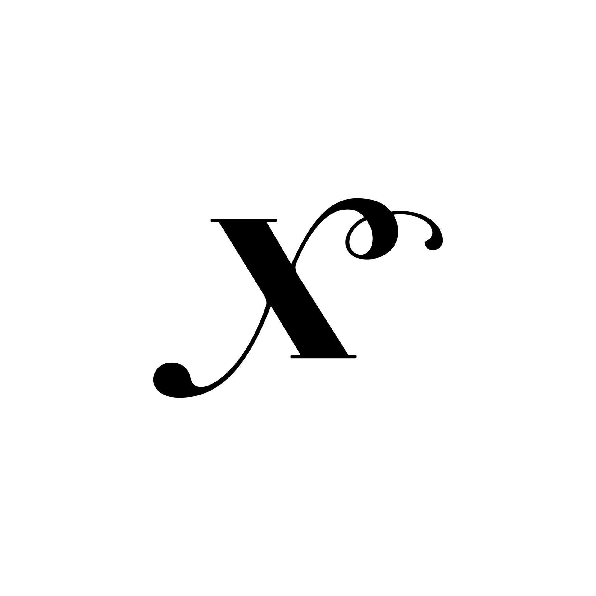 X letter logo design for fashion and beauty and spa company. X letter vector icon. X logo ...