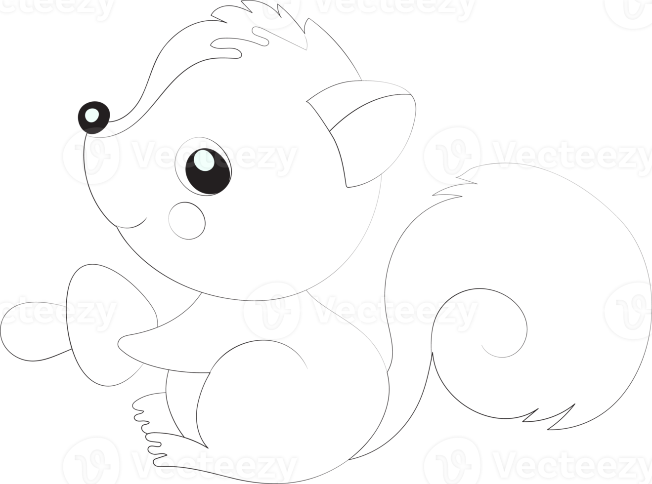 Dibujos Animados De Animales En Blanco Y Negro