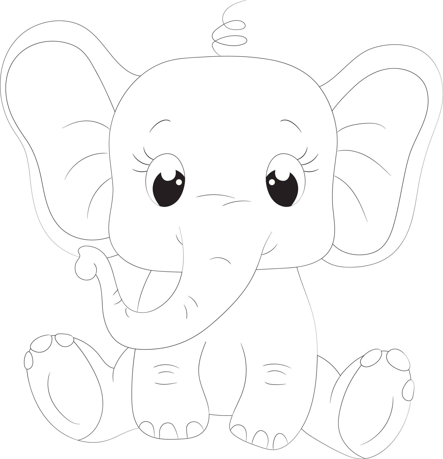 Lindo Clip Art De Animales En Blanco Y Negro