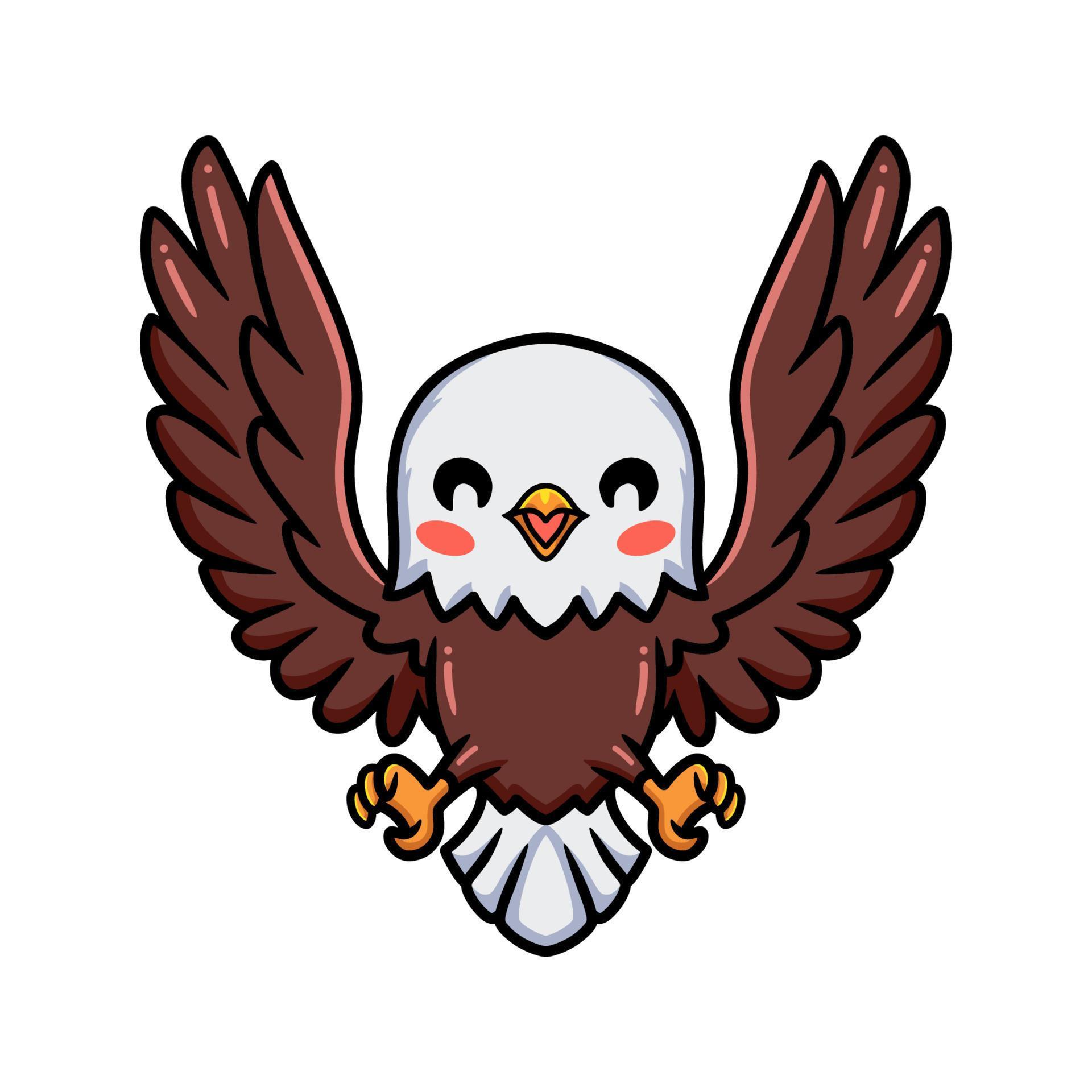 Cute little eagle cartoon flying 11675138 Vector Art at Vecteezy