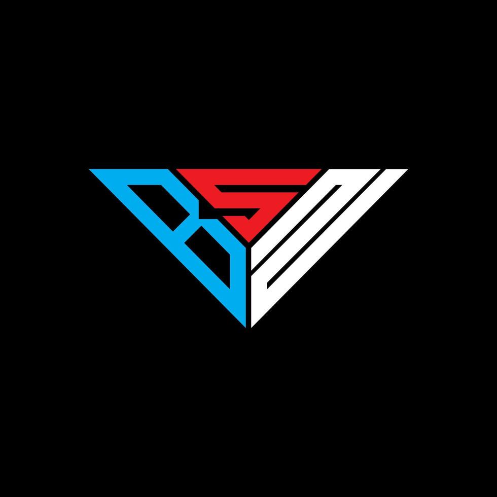 Bsn Letter Logo Creative Design With Vector Graphic Bsn Simple And Modern Logo In Triangle