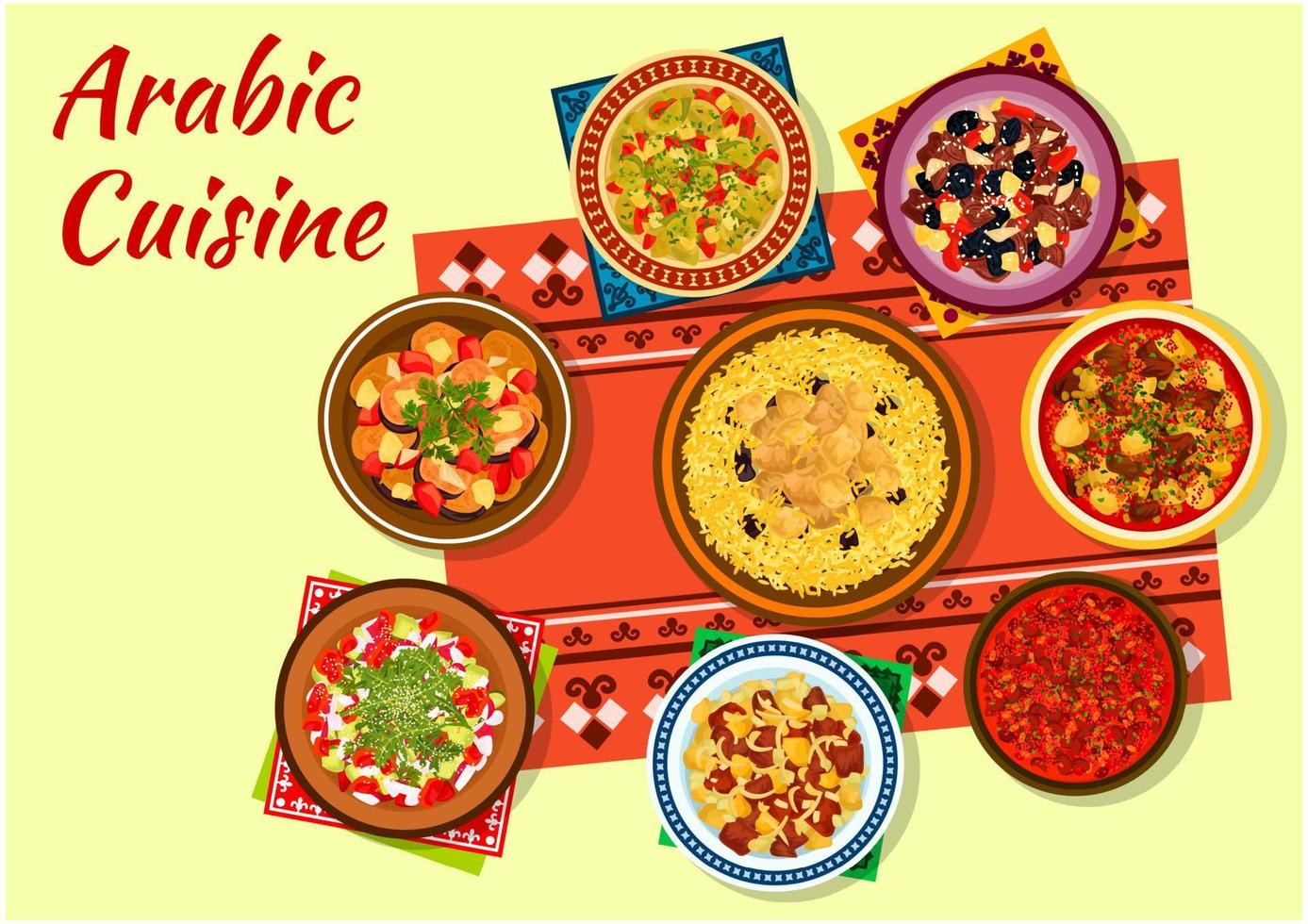 Arabic cuisine rich and flavorful dishes icon 11677131 Vector Art at ...