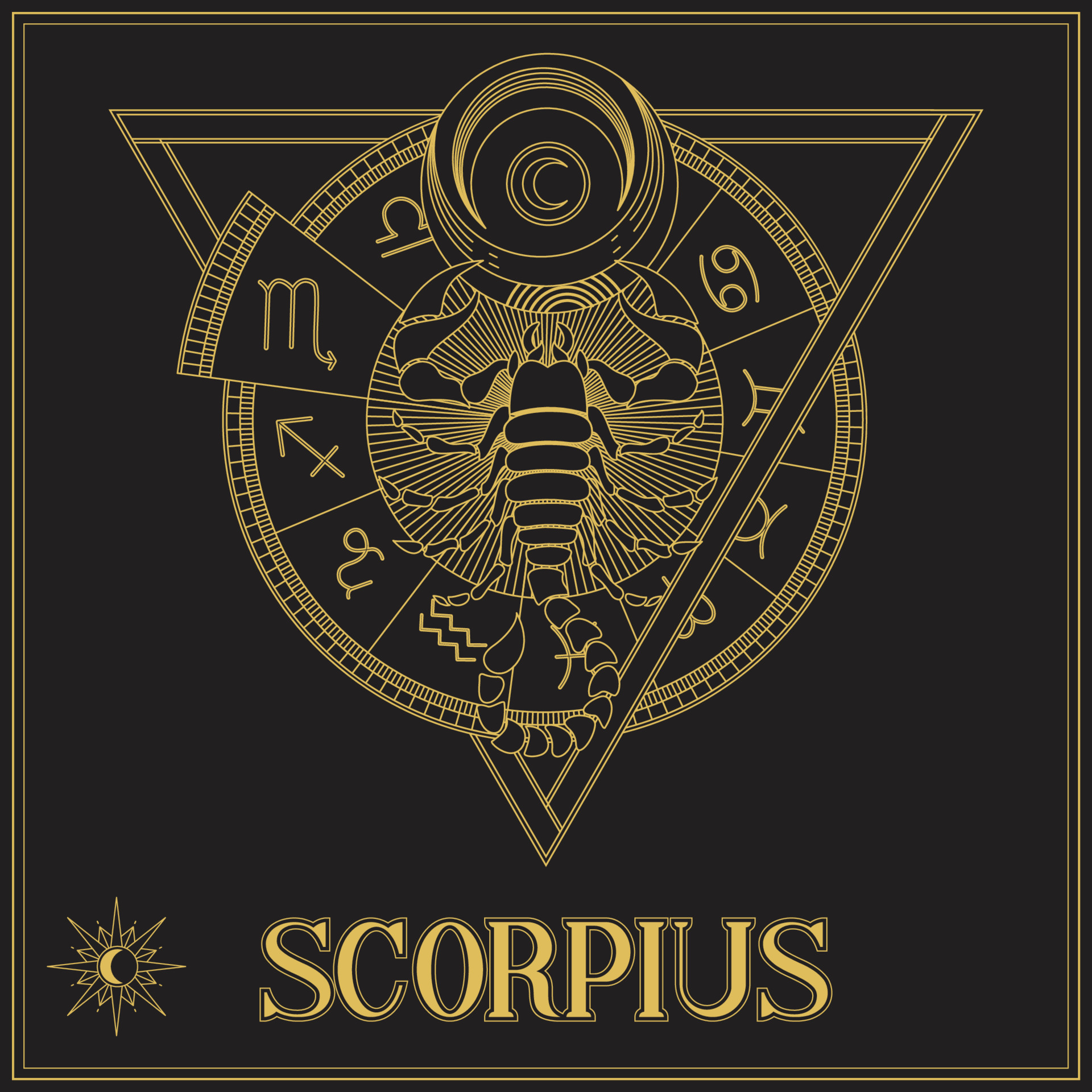 Gold Scorpio Zodiac Sign 11679564 Vector Art At Vecteezy