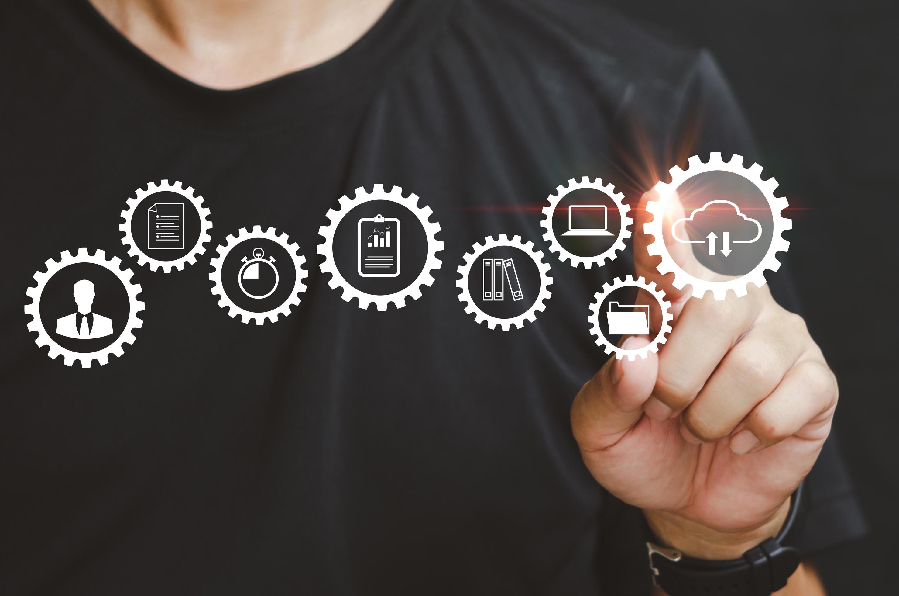 Business internet of things IoT new technology big data cloud database ...