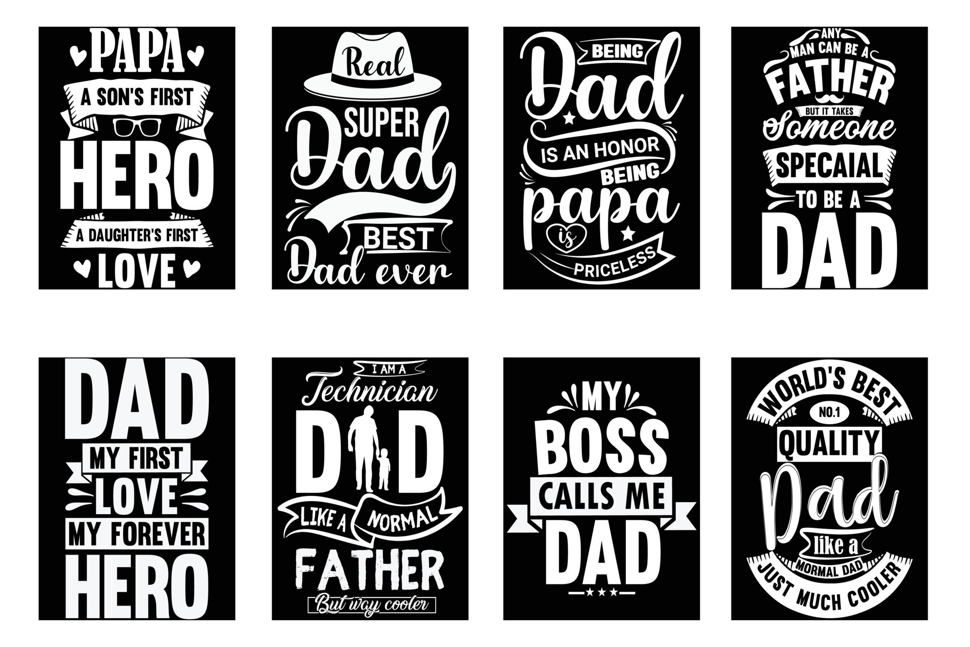 Fathers Day Papa Typography T Shirt Design Idea 11685552 Vector Art At Vecteezy