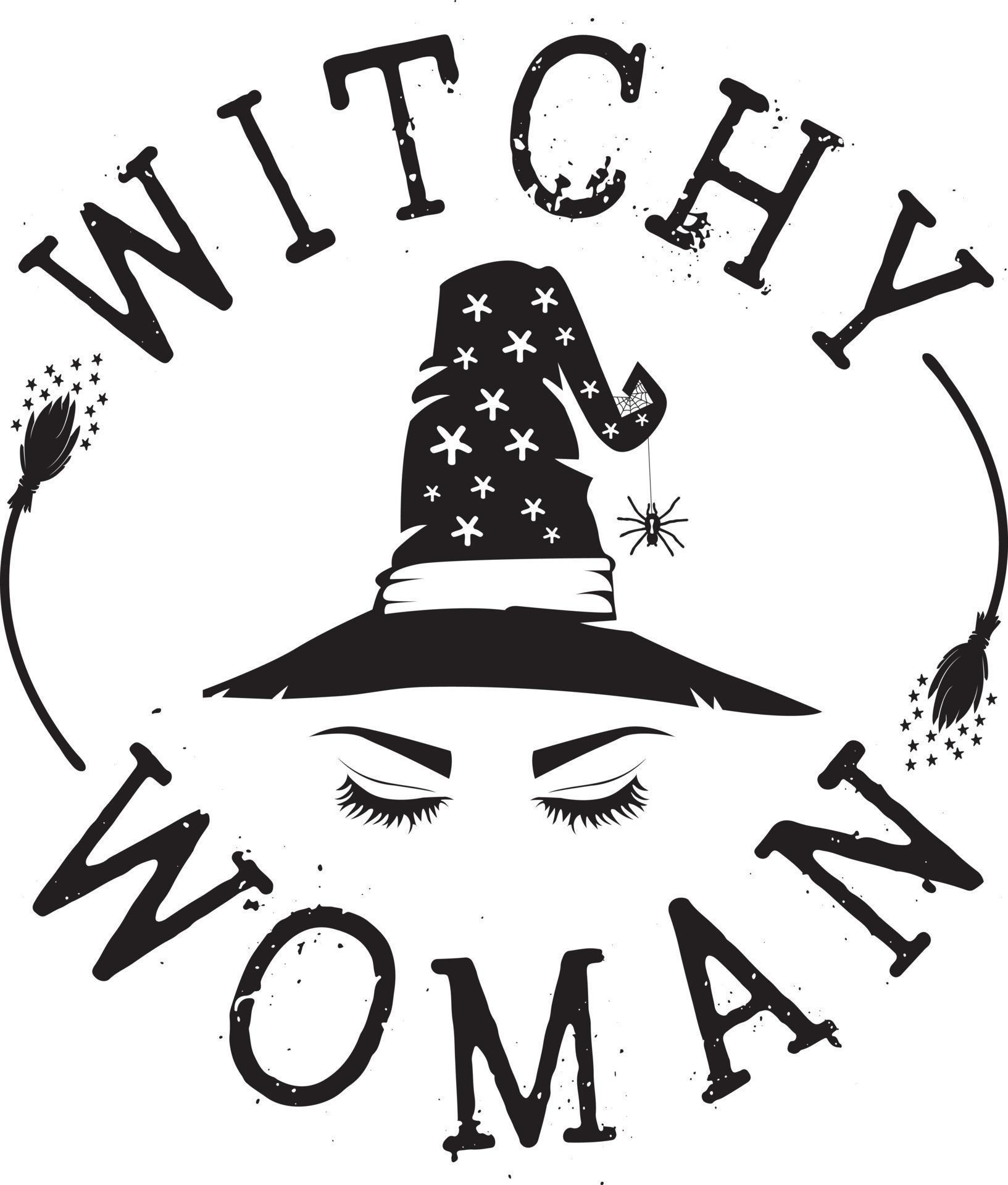 Witchy Woman, Halloween Truck, Happy Halloween, Vector Illustration ...