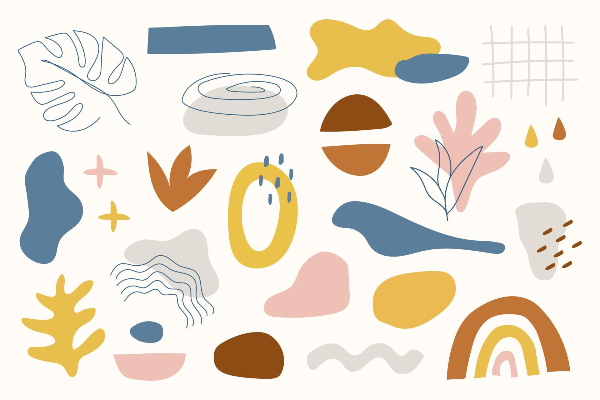 Hand drawn organic shapes abstract background. Vector illustration 11687000 Vector Art at Vecteezy