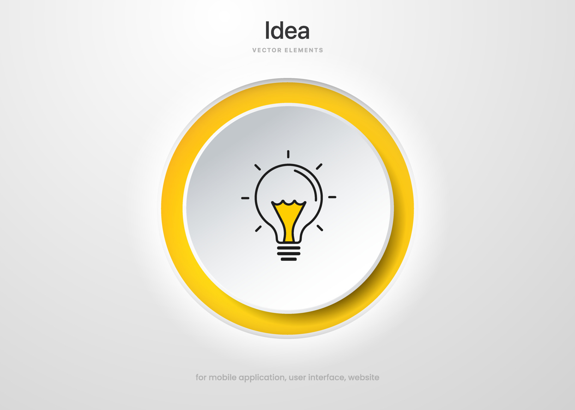 3d Light sign Bulb line icon vector, isolated on white background. Idea ... 3d Light sign Bulb line icon vector, isolated on white background. Idea ...