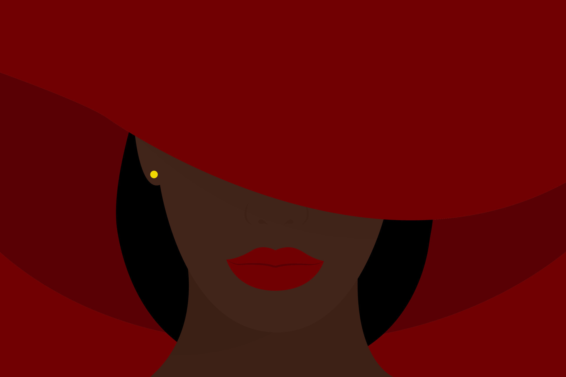 A Young African American Woman With Black Hair Wearing A Wide Brimmed