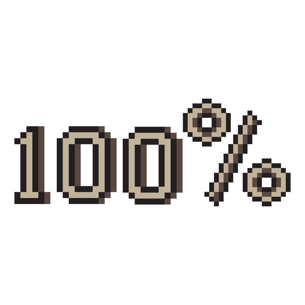 Pixel art design 100 percent on white background. 11691525 Vector Art ... Pixel art design 100 percent on white background. 11691525 Vector Art ...